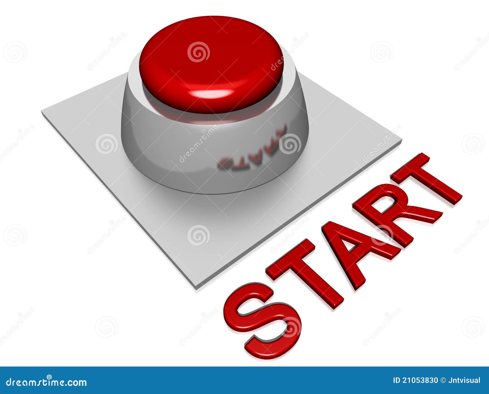 Roter Startknopf stock abbildung. Illustration von dimensional - 21053830