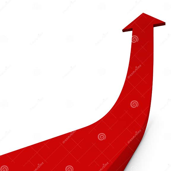 Roter steigender Pfeil stock abbildung. Illustration von bewegen - 30776001