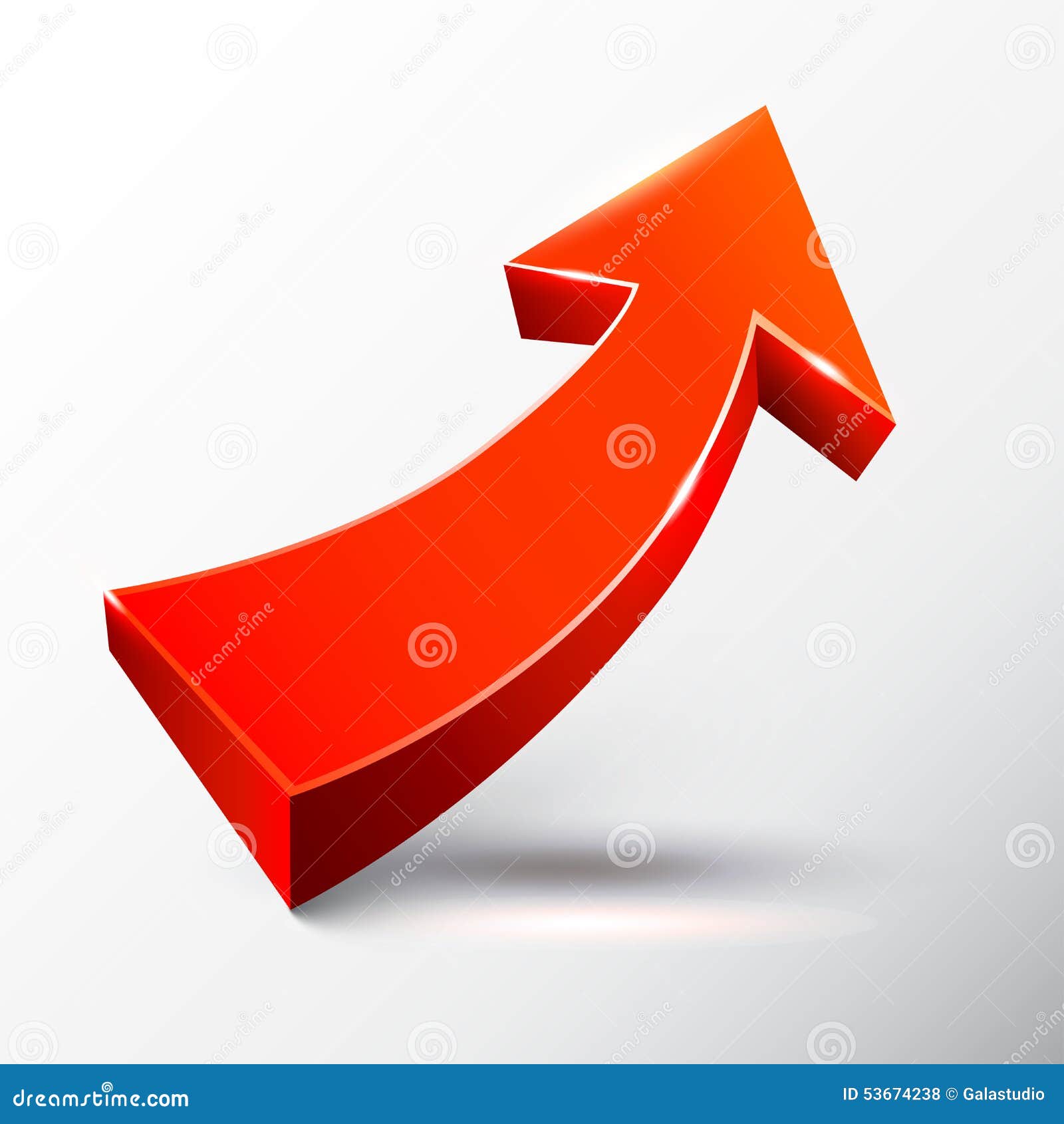 Roter steigender Pfeil stock abbildung. Illustration von auszug - 53674238