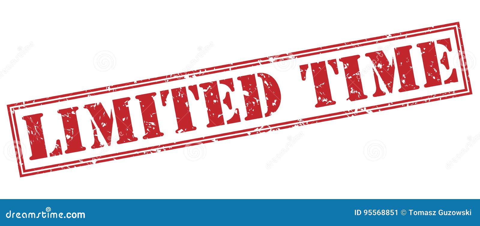 Roter Stempel Der Begrenzten Zeit Stock Abbildung - Illustration von ...