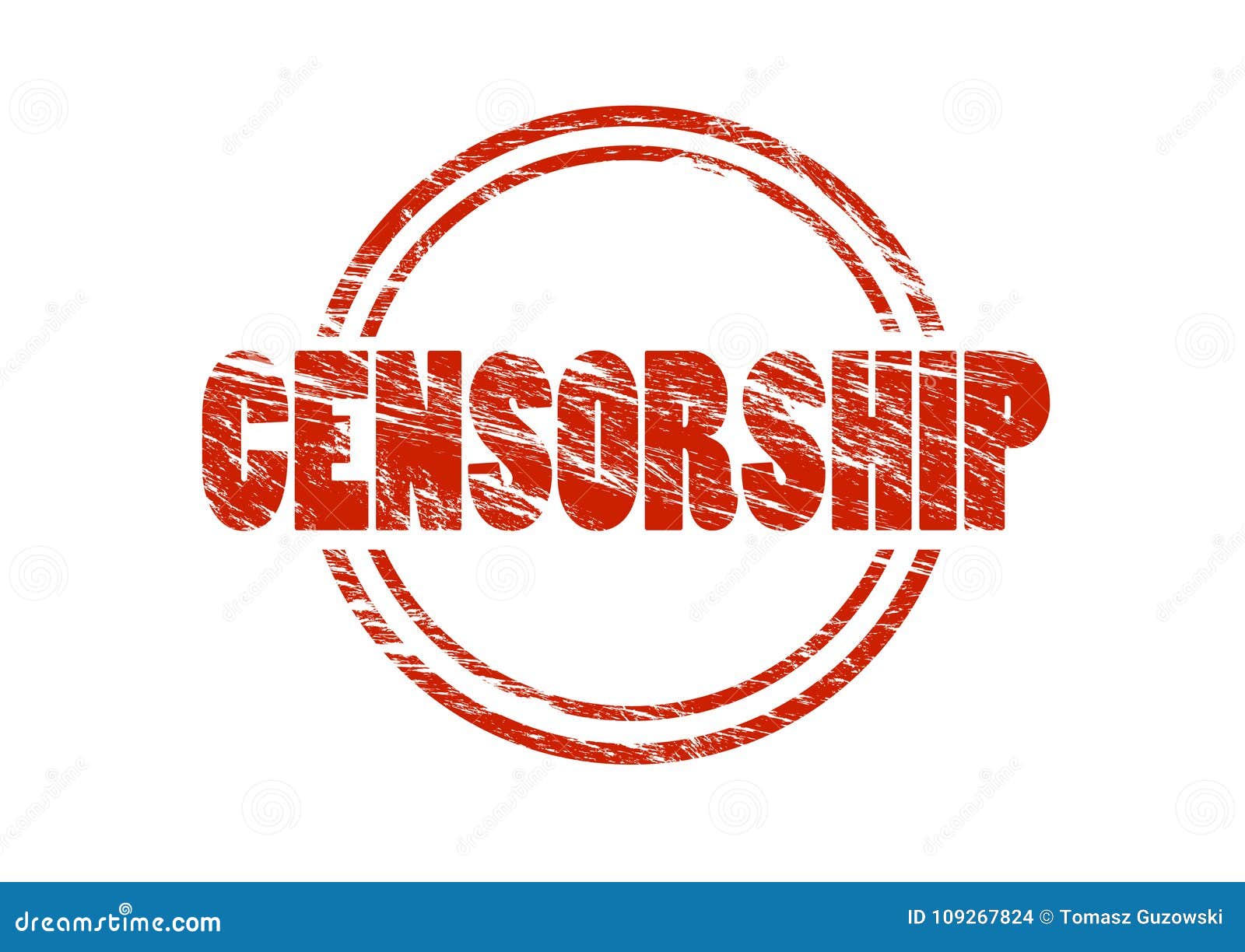 Roter Stempel der Zensur stock abbildung. Illustration von illustrativ ...