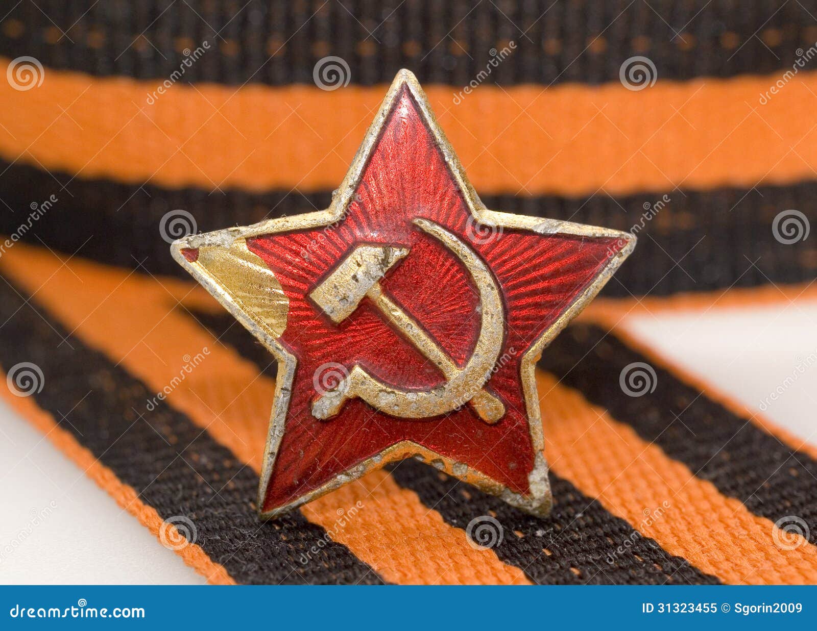 Roter Stern Der Roten Armee Stockbild - Bild von farbband, krieg: 31323455