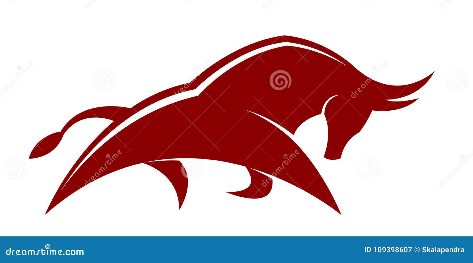 Roter Stier vektor abbildung. Illustration von tier - 109398607