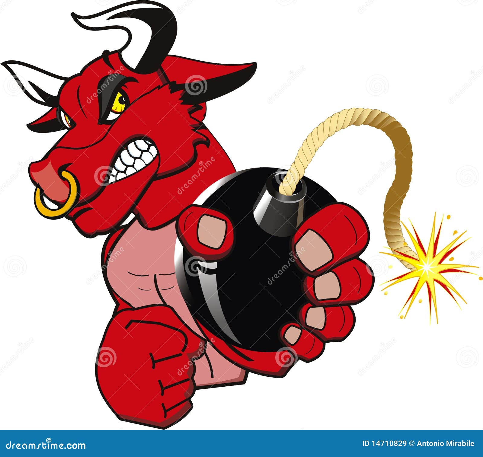 Roter Stier stock abbildung. Illustration von bison, abbildung - 14710829