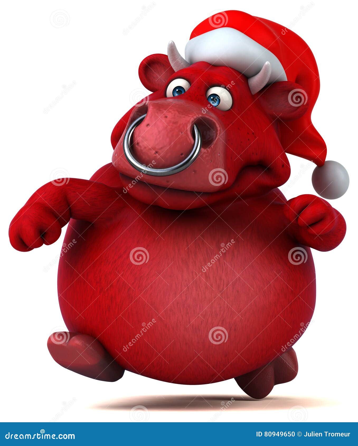 Roter Stier - Illustration 3D Stock Abbildung - Illustration von ...