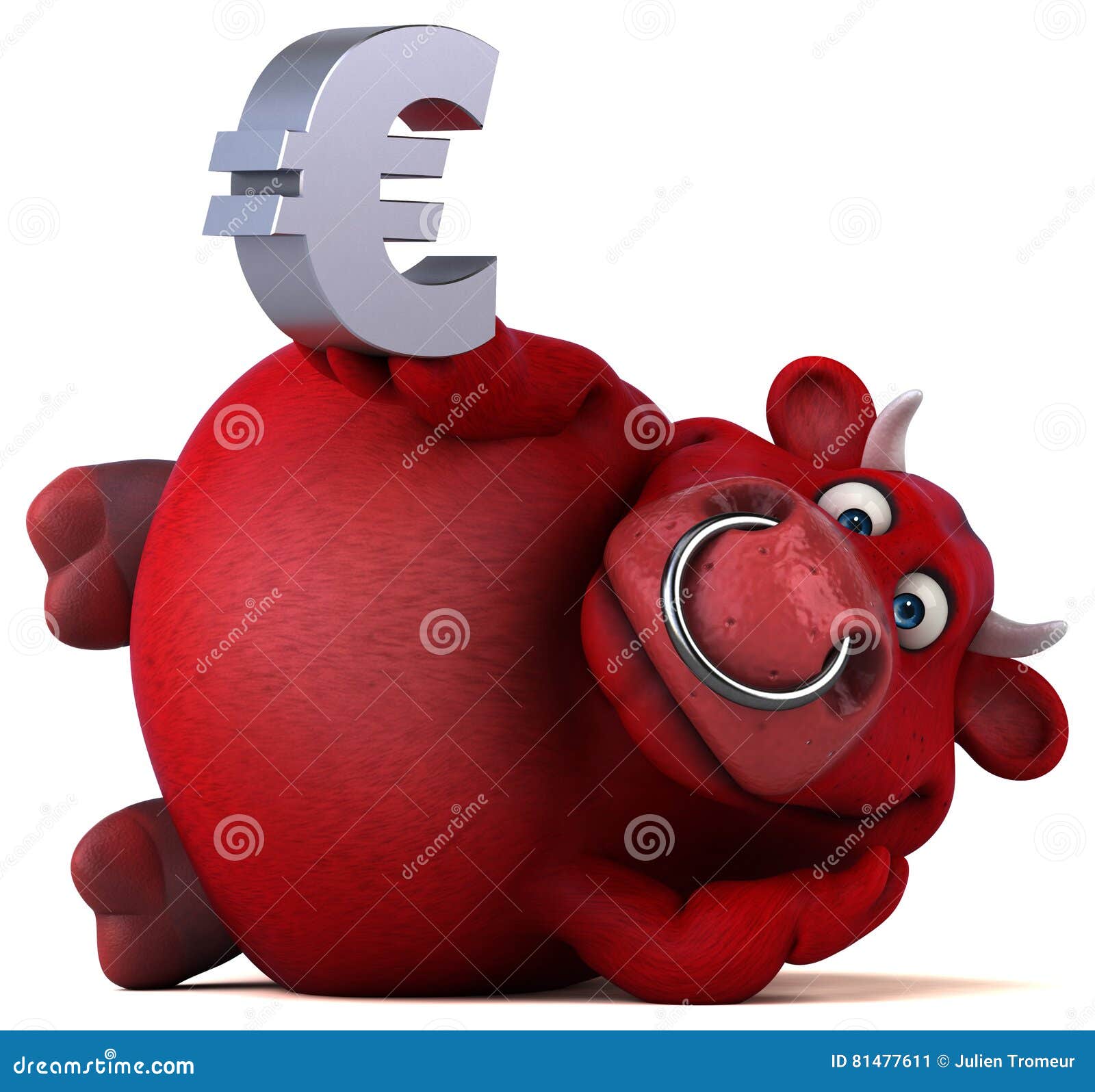 Roter Stier - Illustration 3D Stock Abbildung - Illustration von tier ...