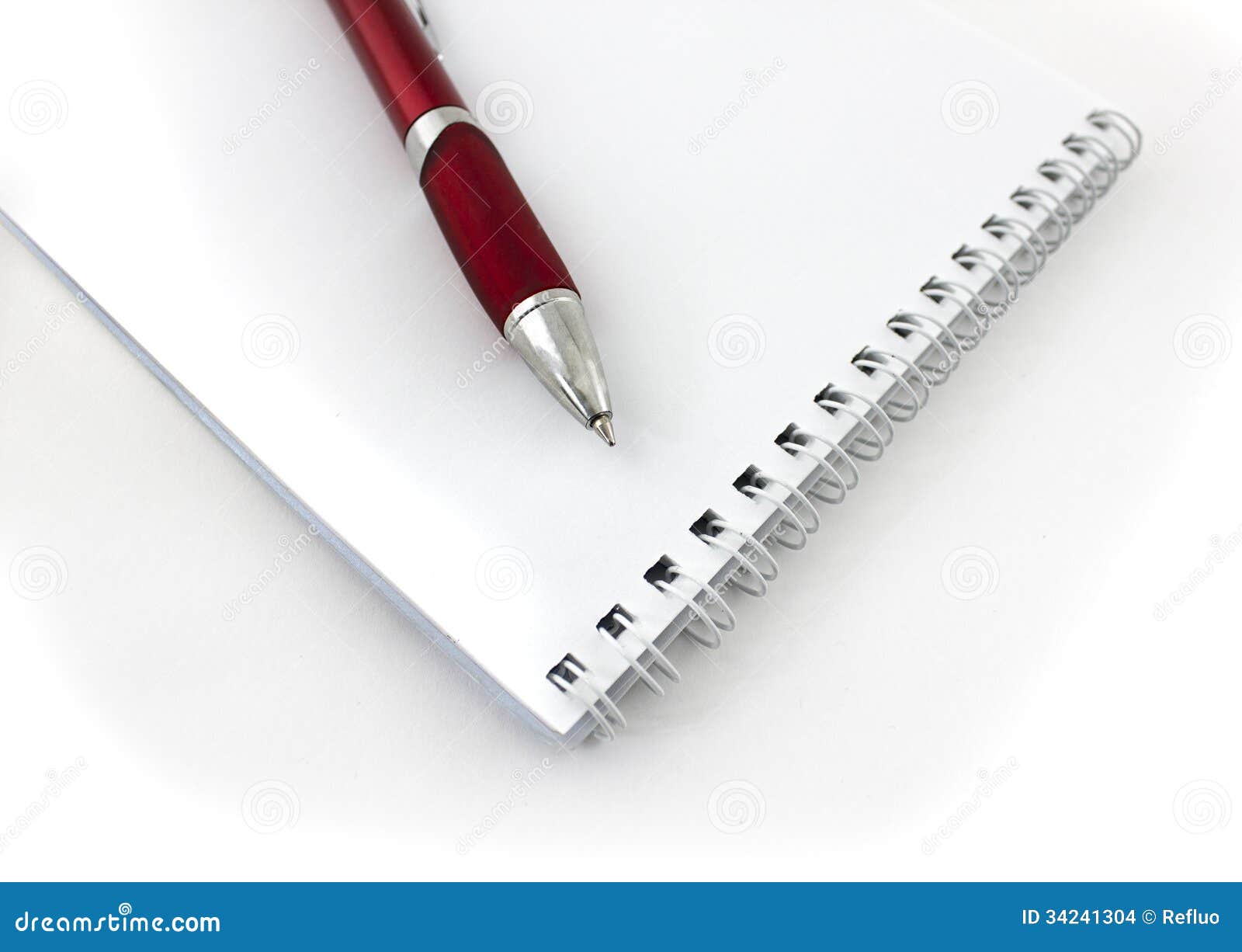 Roter Stift und Notizblock stockfoto. Bild von sonderkommando - 34241304