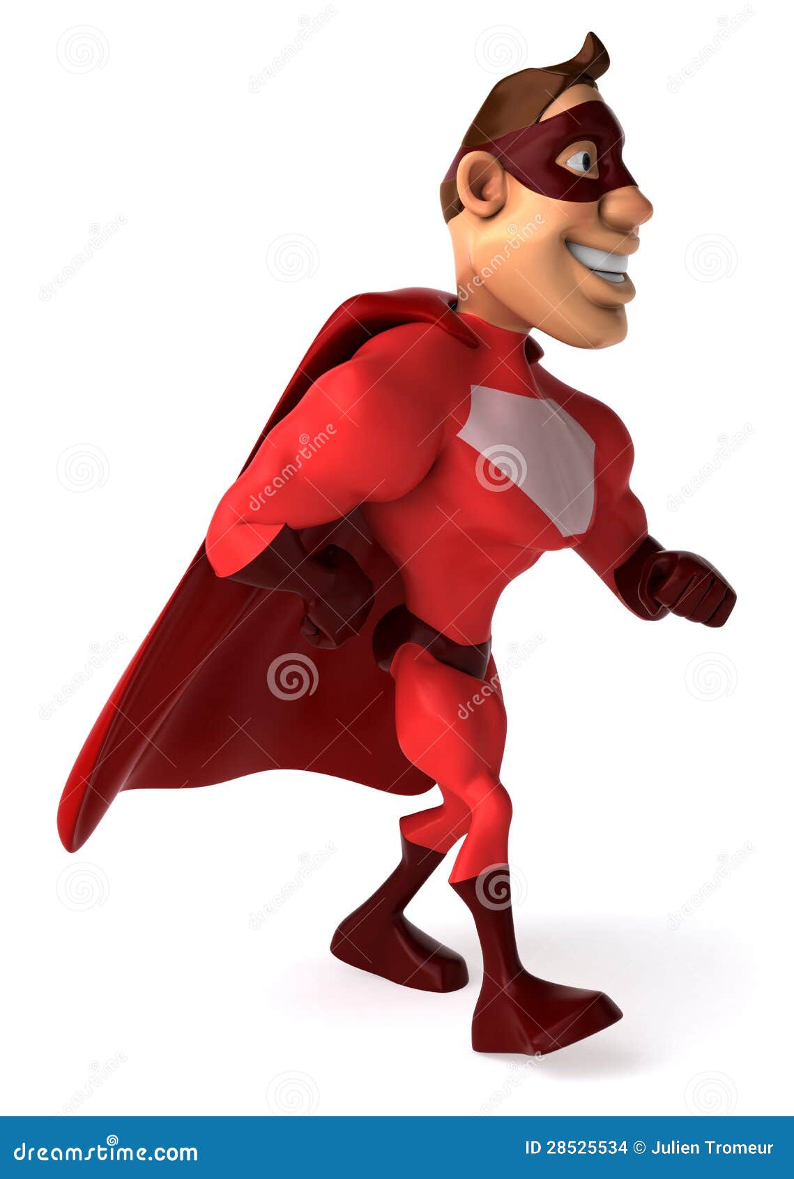 Roter Superheld stock abbildung. Illustration von super - 28525534