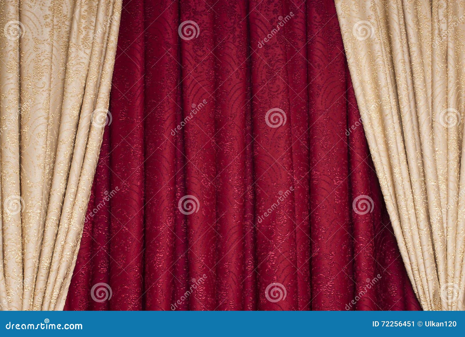 Roter Vorhang stockbild. Bild von drapiert, eingang, eleganz - 72256451