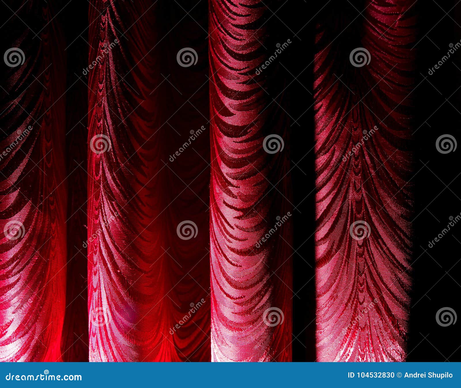 Roter Vorhang Als Abstrakter Hintergrund Stockfoto - Bild von kunst ...