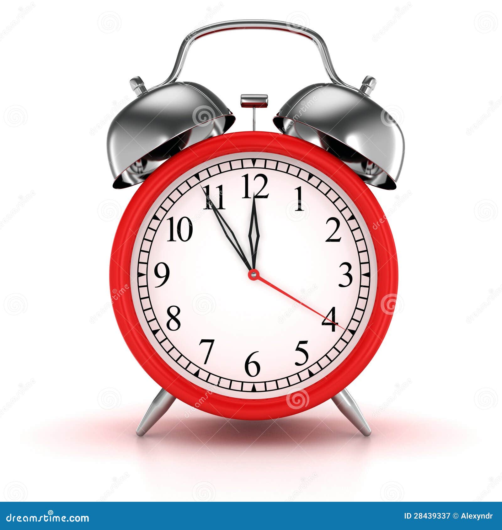 Roter Wecker stock abbildung. Illustration von büro, zeitgeber - 28439337