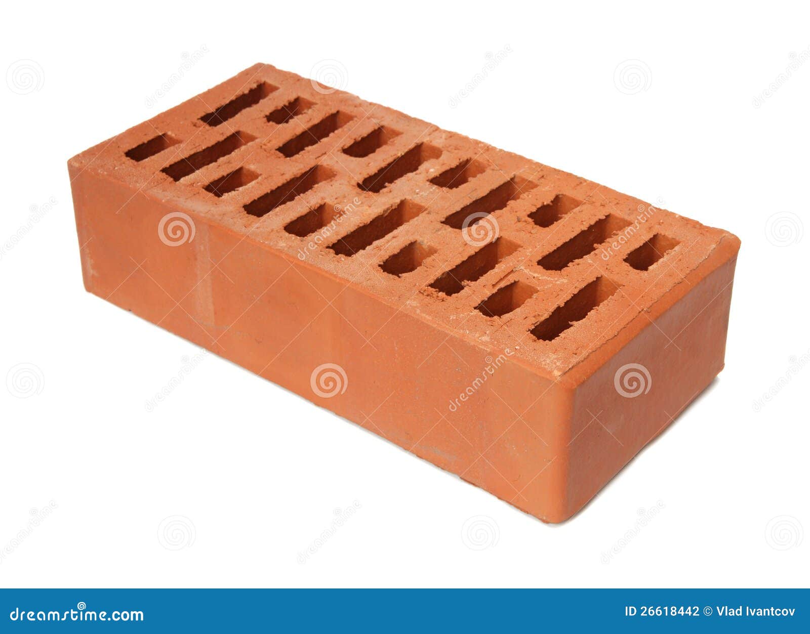 Roter Ziegelstein. stockfoto. Bild von getrennt, obenliegend - 26618442