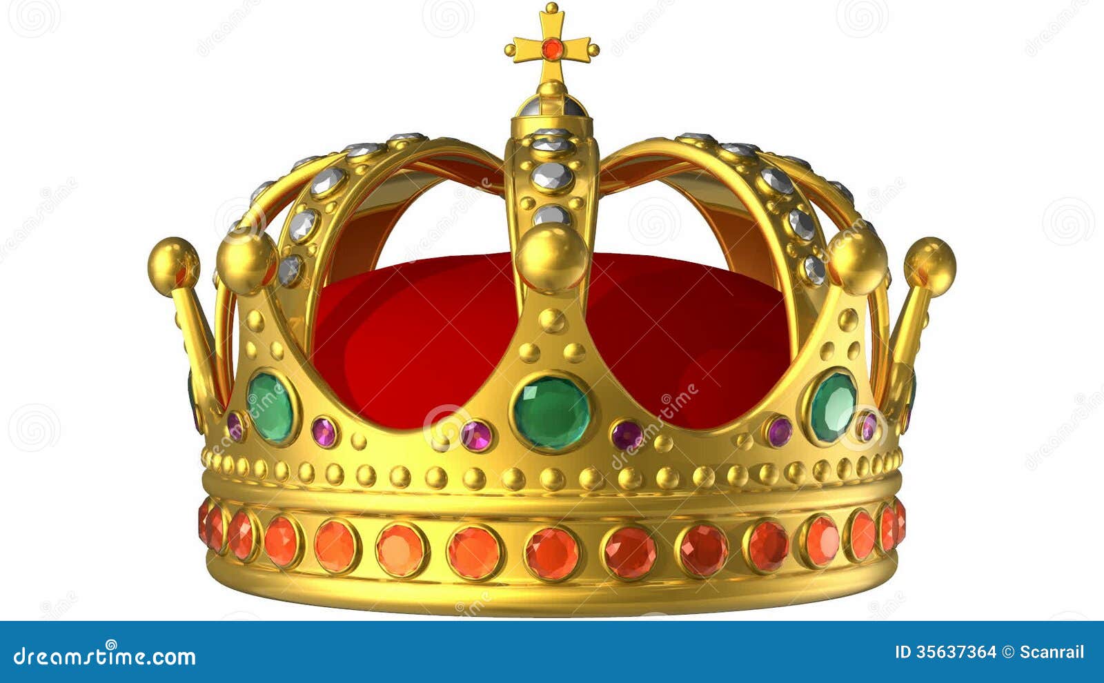 Roterende Gouden Koninklijke Kroon Stock Video - Video of gouden ...