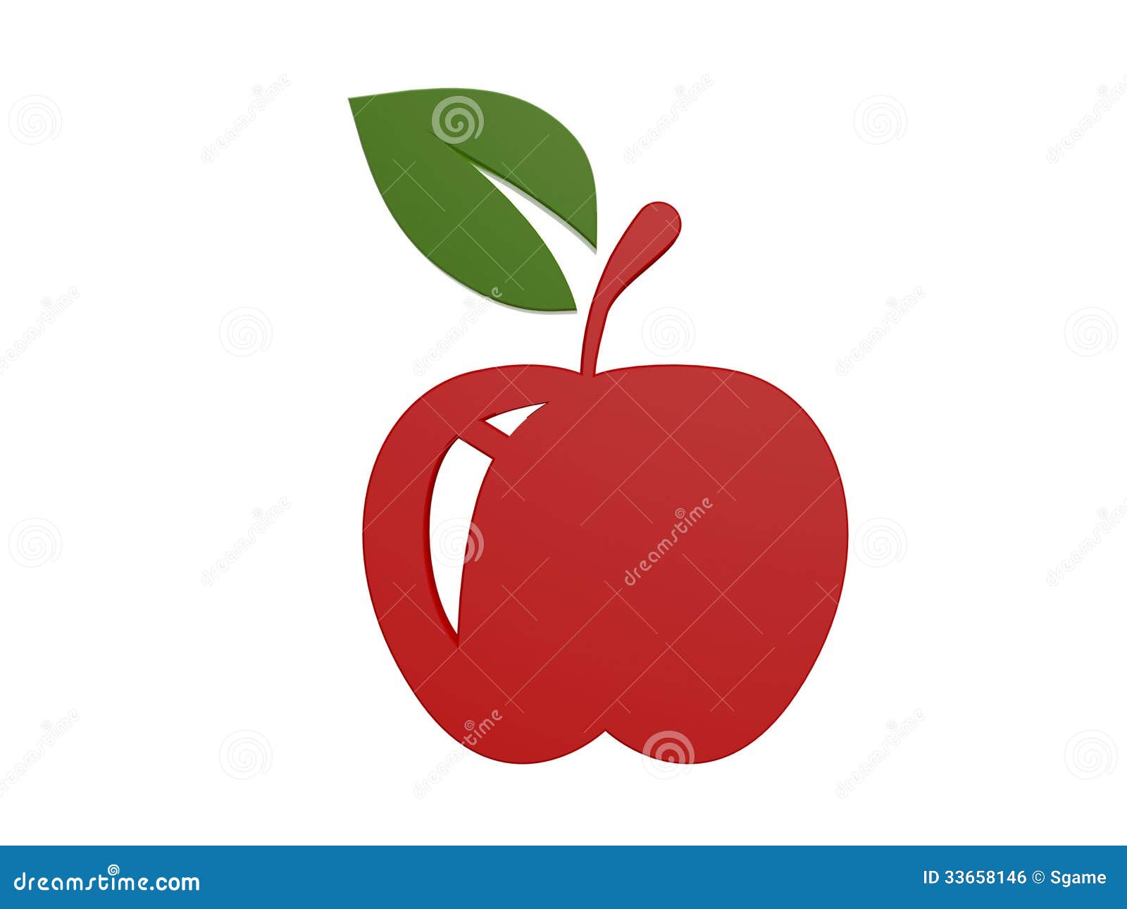 Rotes Apfelsymbol stock abbildung. Illustration von gemüse - 33658146