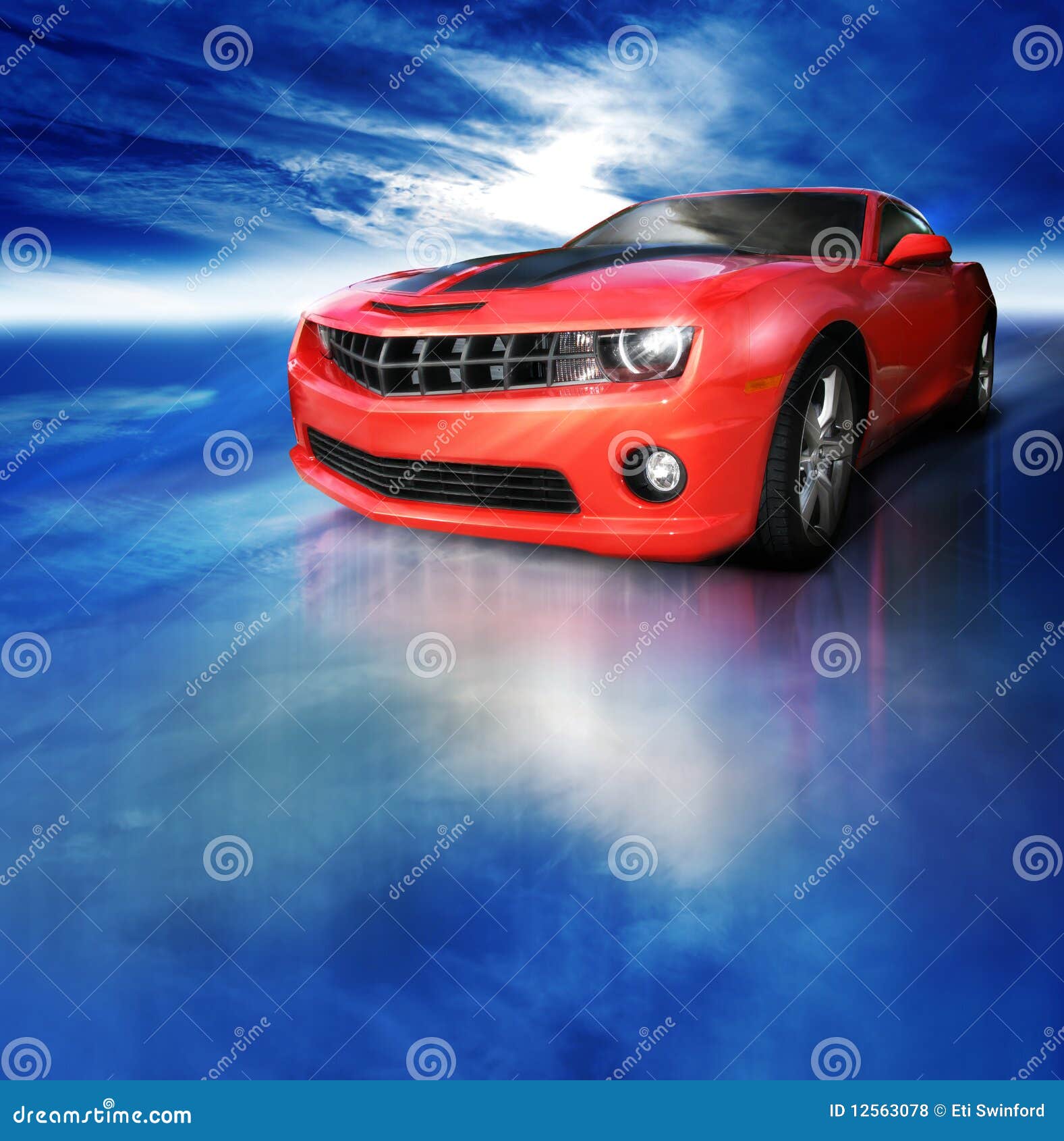 Rotes Auto stockfoto. Bild von sport, automobil, chevrolet - 12563078