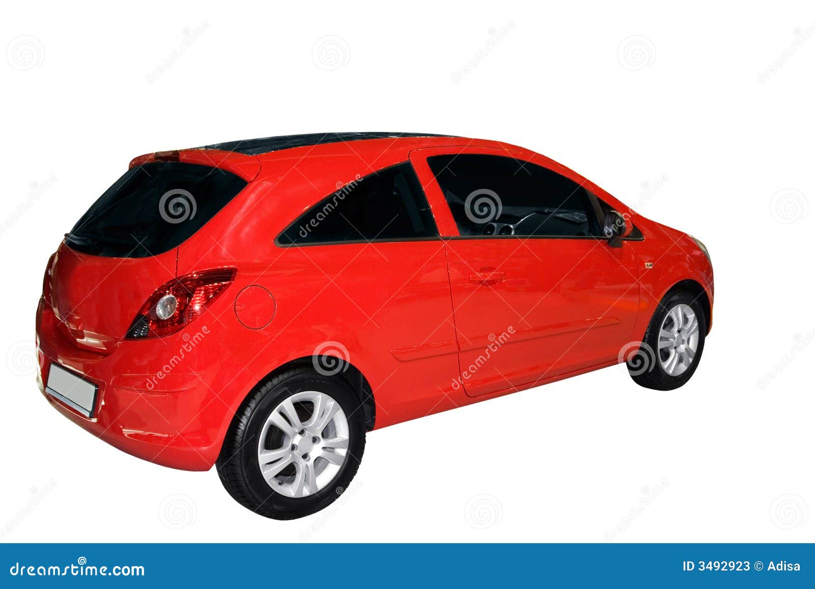 Rotes Auto stockbild. Bild von reisen, antreiben, farbe - 3492923