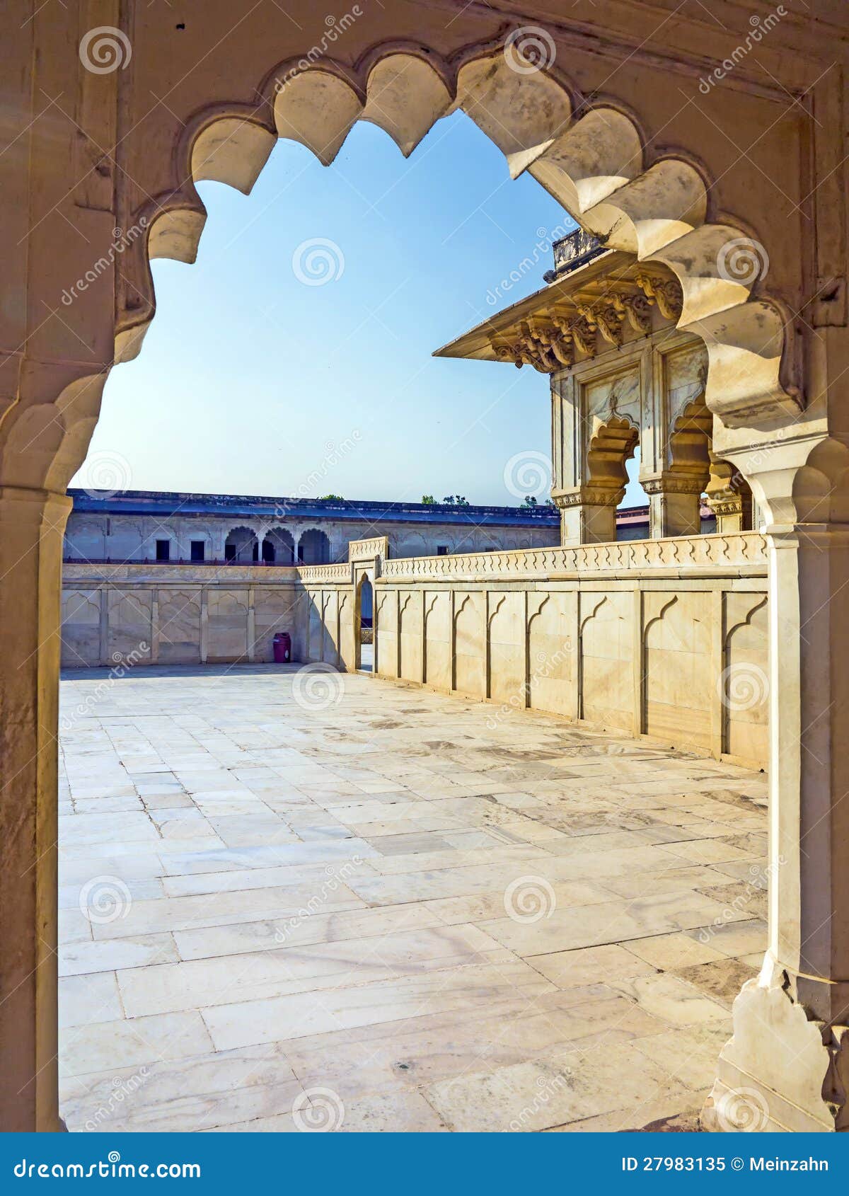 Rotes Fort in Agra, Indien, Welterbe Stockbild - Bild von moslems ...