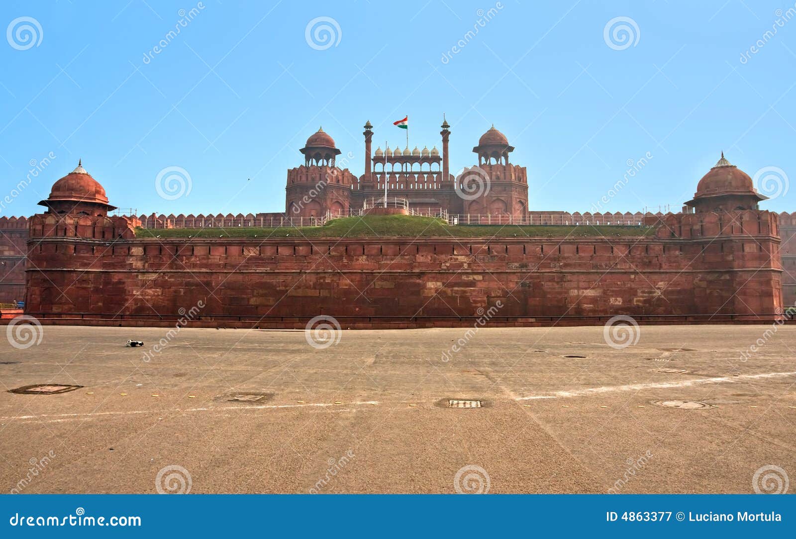 Rotes Fort, Altes Delhi, Indien. Stockbild - Bild von indien, asien ...