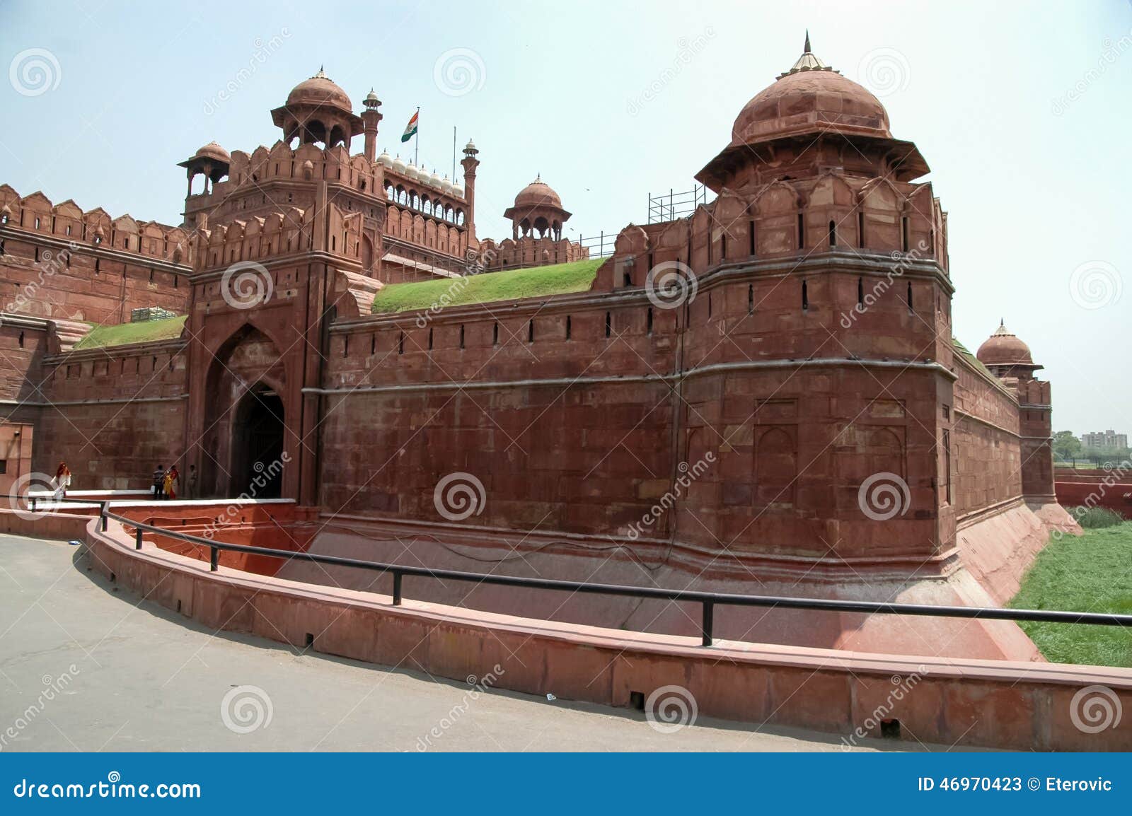 Rotes Fort in Neu-Delhi, Indien Stockbild - Bild von wohnsitz ...