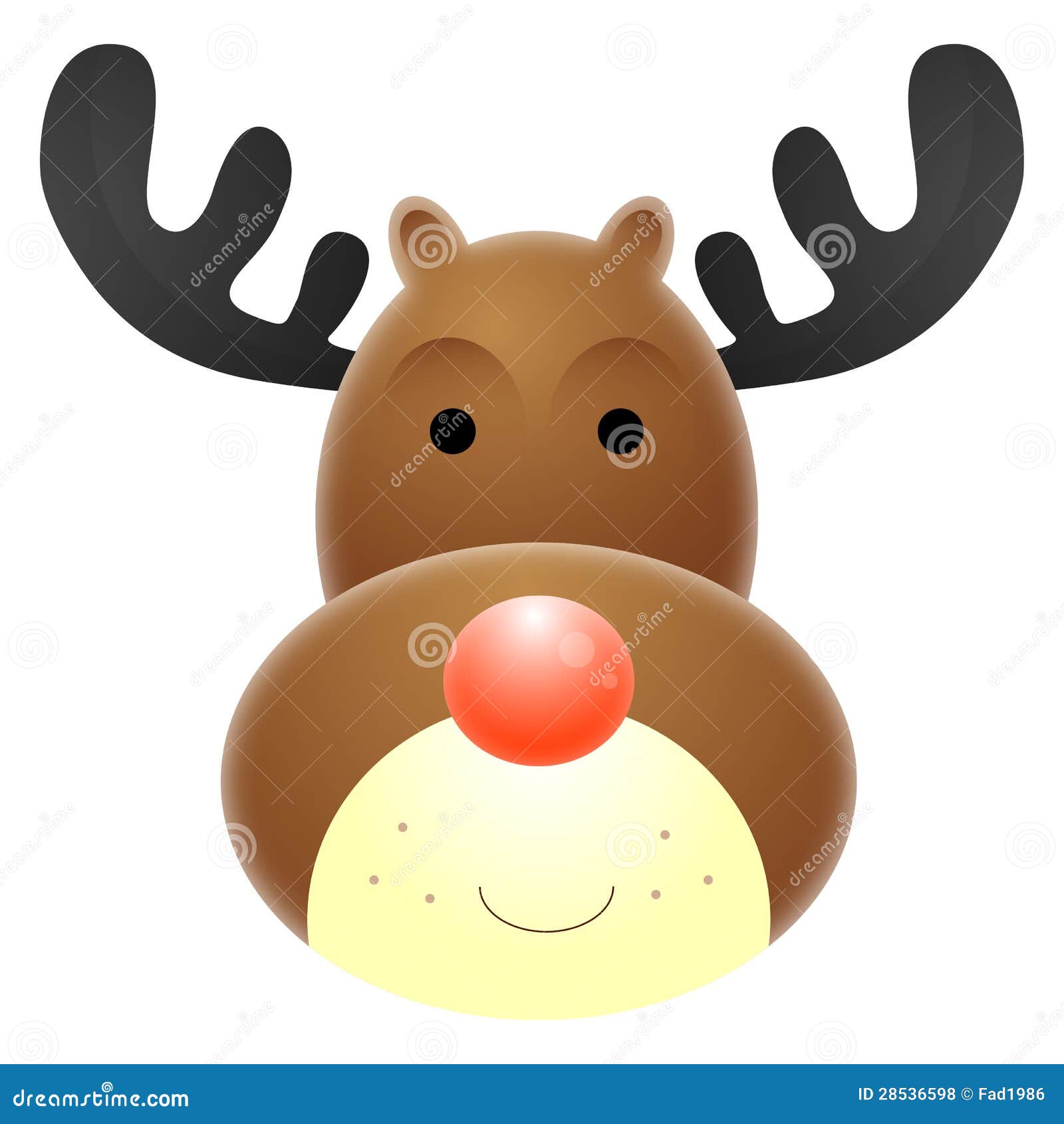 Rotes Gerochenes Ren Rudolphs Stock Abbildung - Illustration von ...