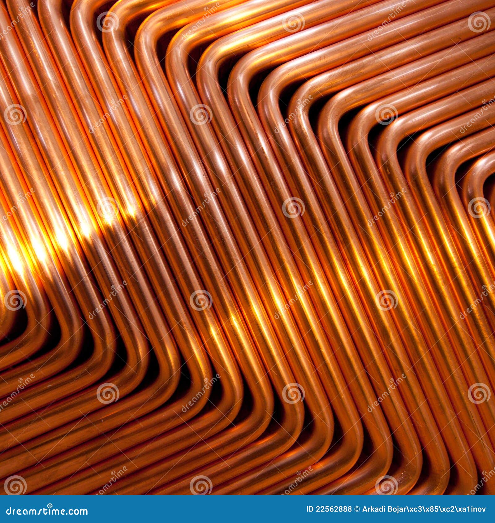 Rotes Kupfer stockfoto. Bild von muster, rohre, eisen - 22562888