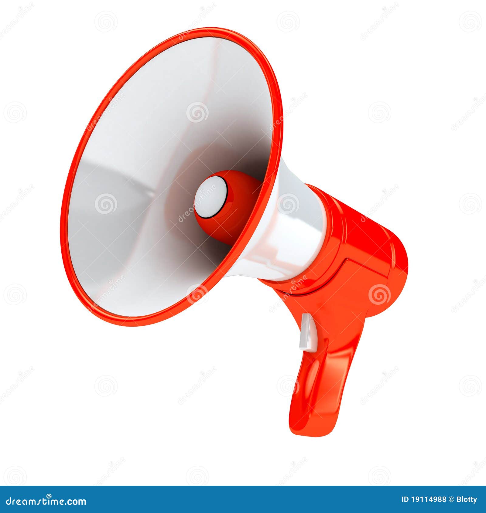 Rotes Megaphon über Weißem Hintergrund Stock Abbildung - Illustration ...