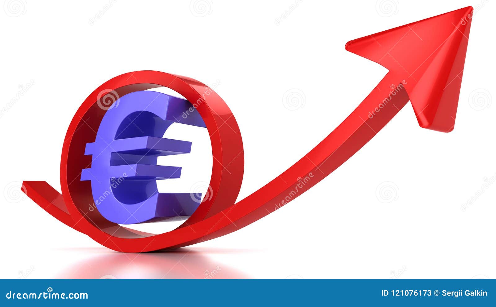 Rotes Pfeil- Und Eurozeichen Stock Abbildung - Illustration von bargeld ...