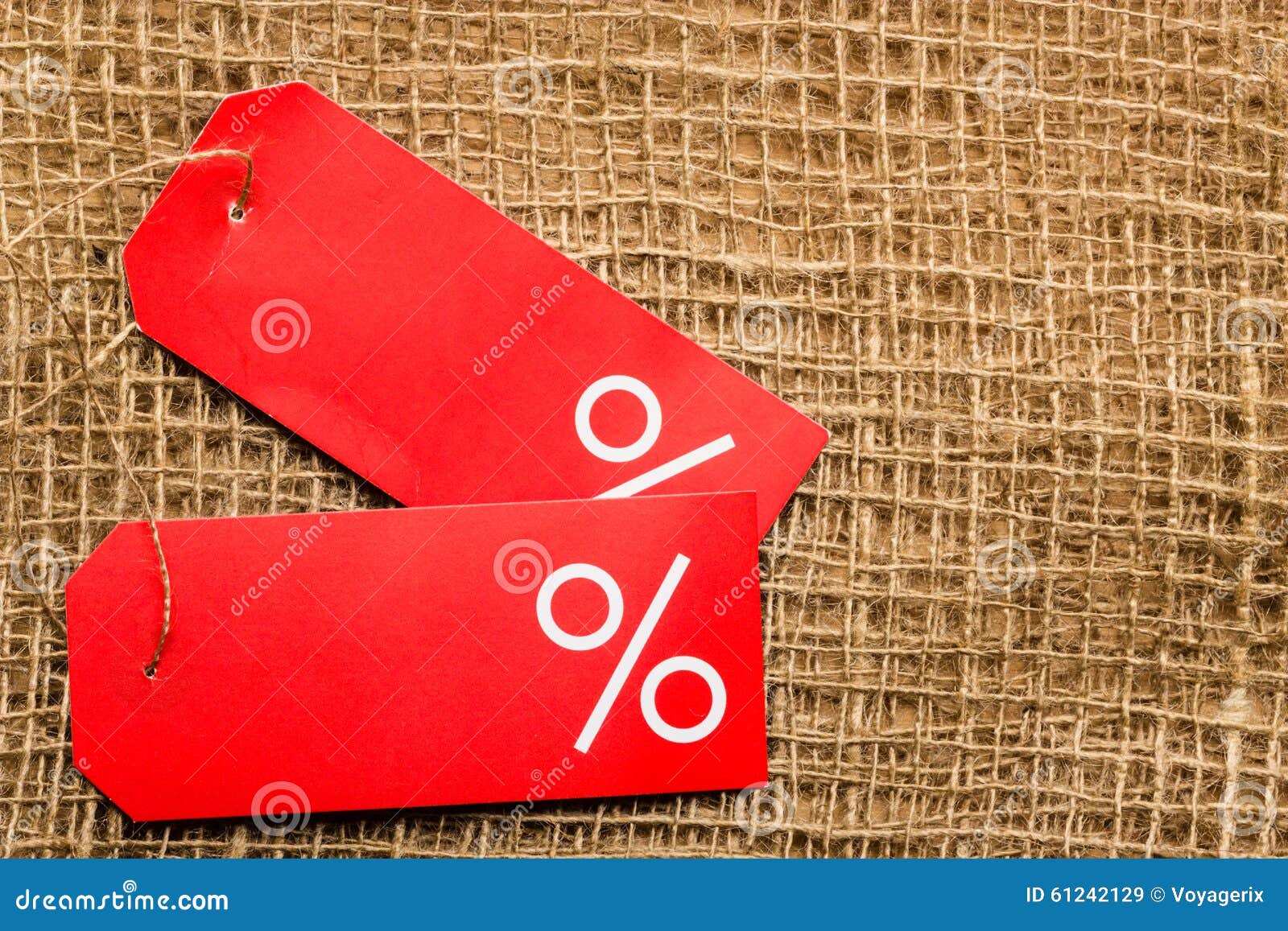 Rotes Preisschild Mit Prozentzeichen Stockbild - Bild von leinwand ...
