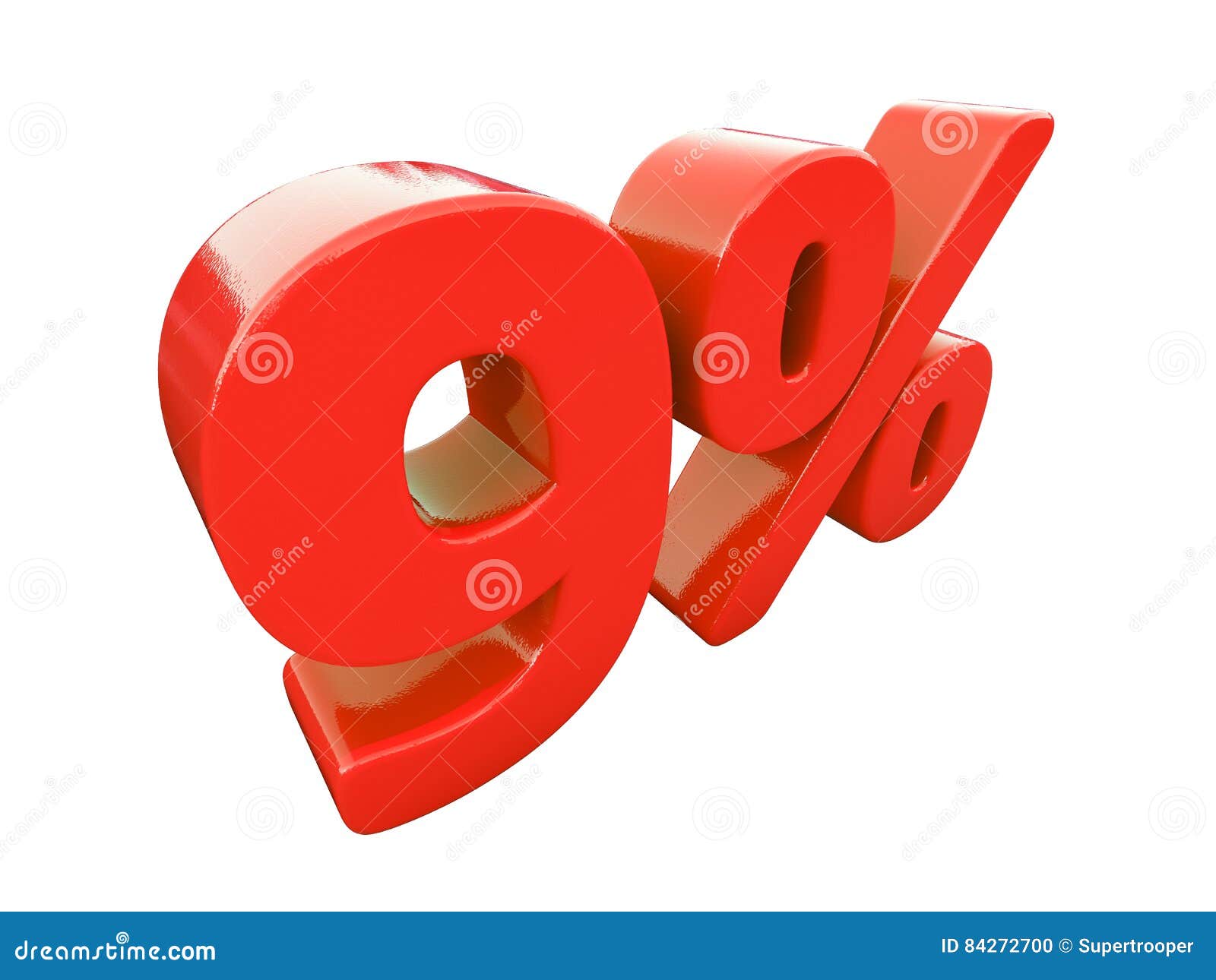 9 Rotes Prozent-Zeichen Lokalisiert Stock Abbildung - Illustration von ...