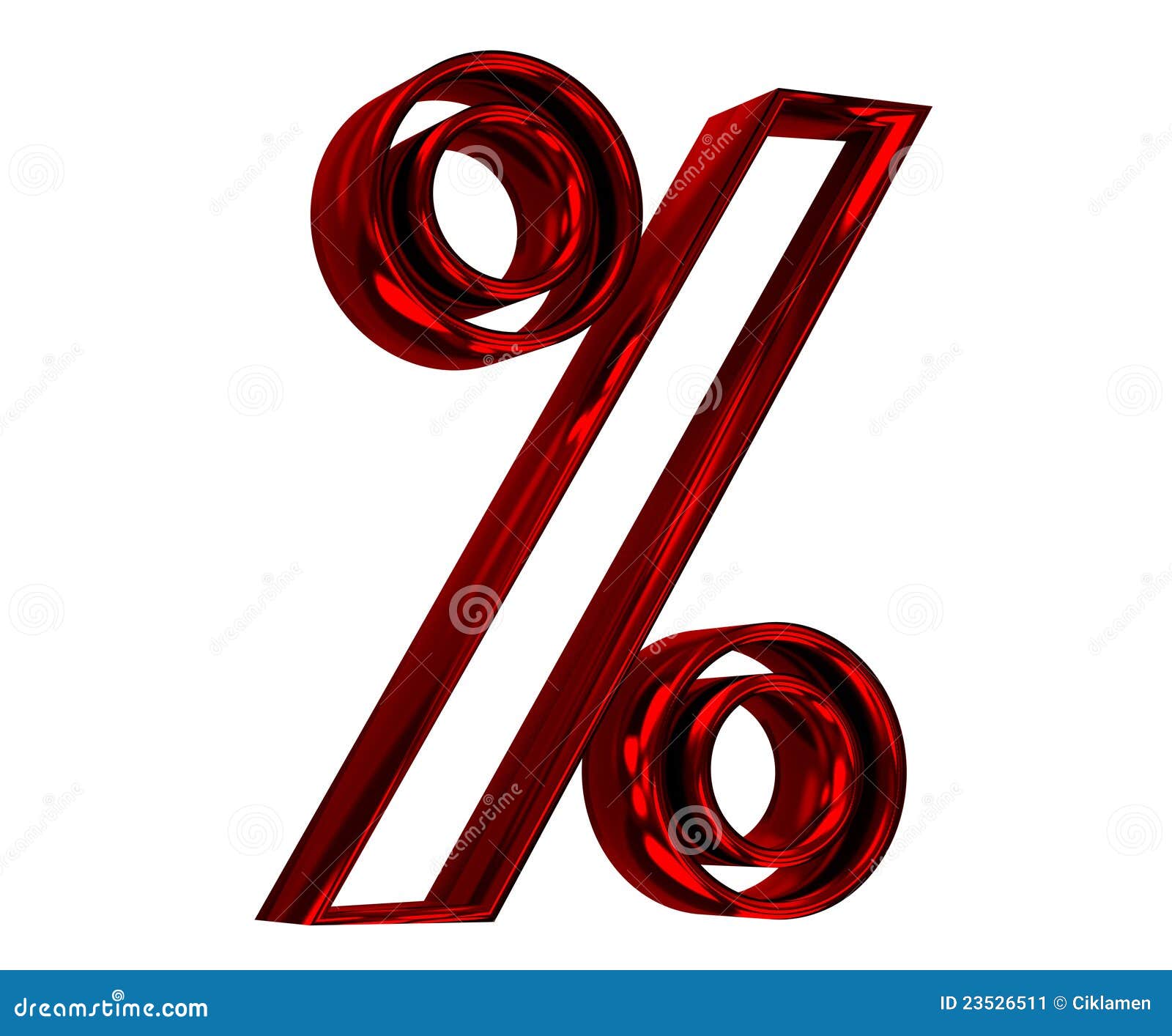 Rotes Prozentzeichen stock abbildung. Illustration von geschäft - 23526511