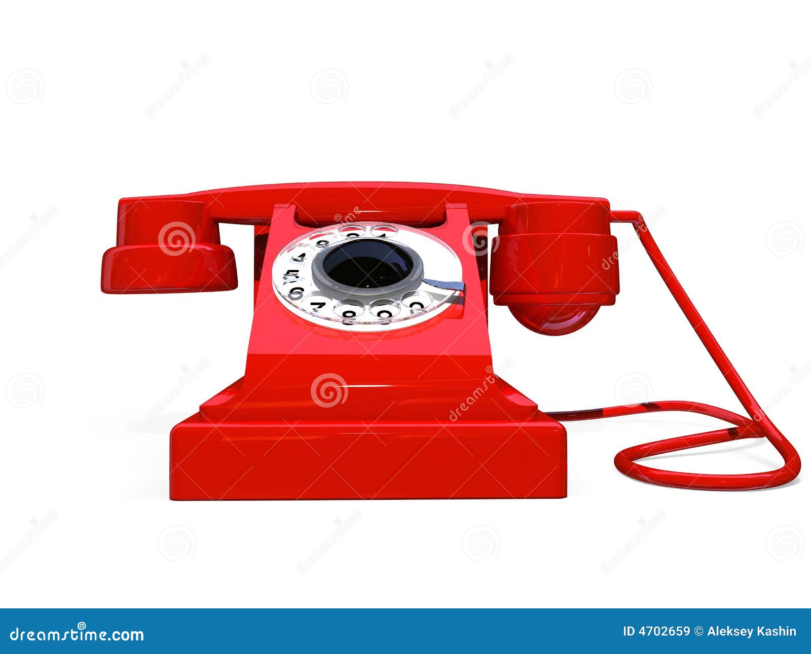 Rotes Retro- Telefon stock abbildung. Illustration von dreh - 4702659