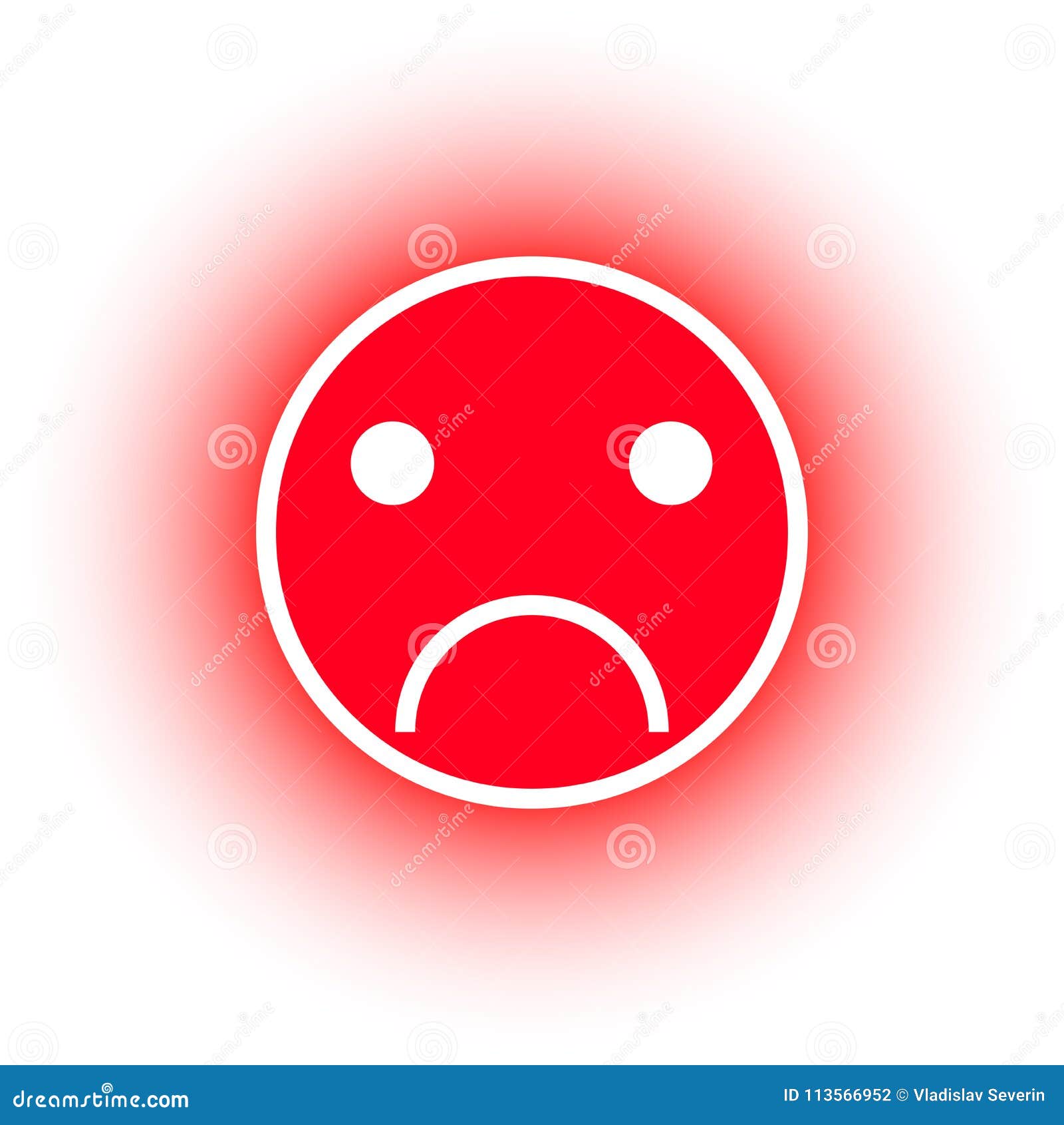 Rotes Smiley Emoticons-Ikonennegativ Stock Abbildung - Illustration von ...