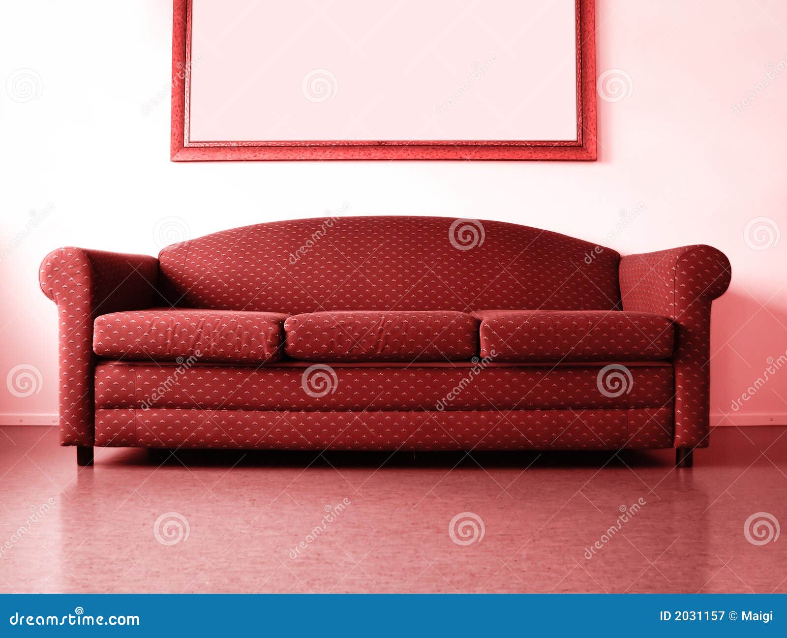 Rotes Sofa stockbild. Bild von wand, weich, frei, abbildung - 2031157