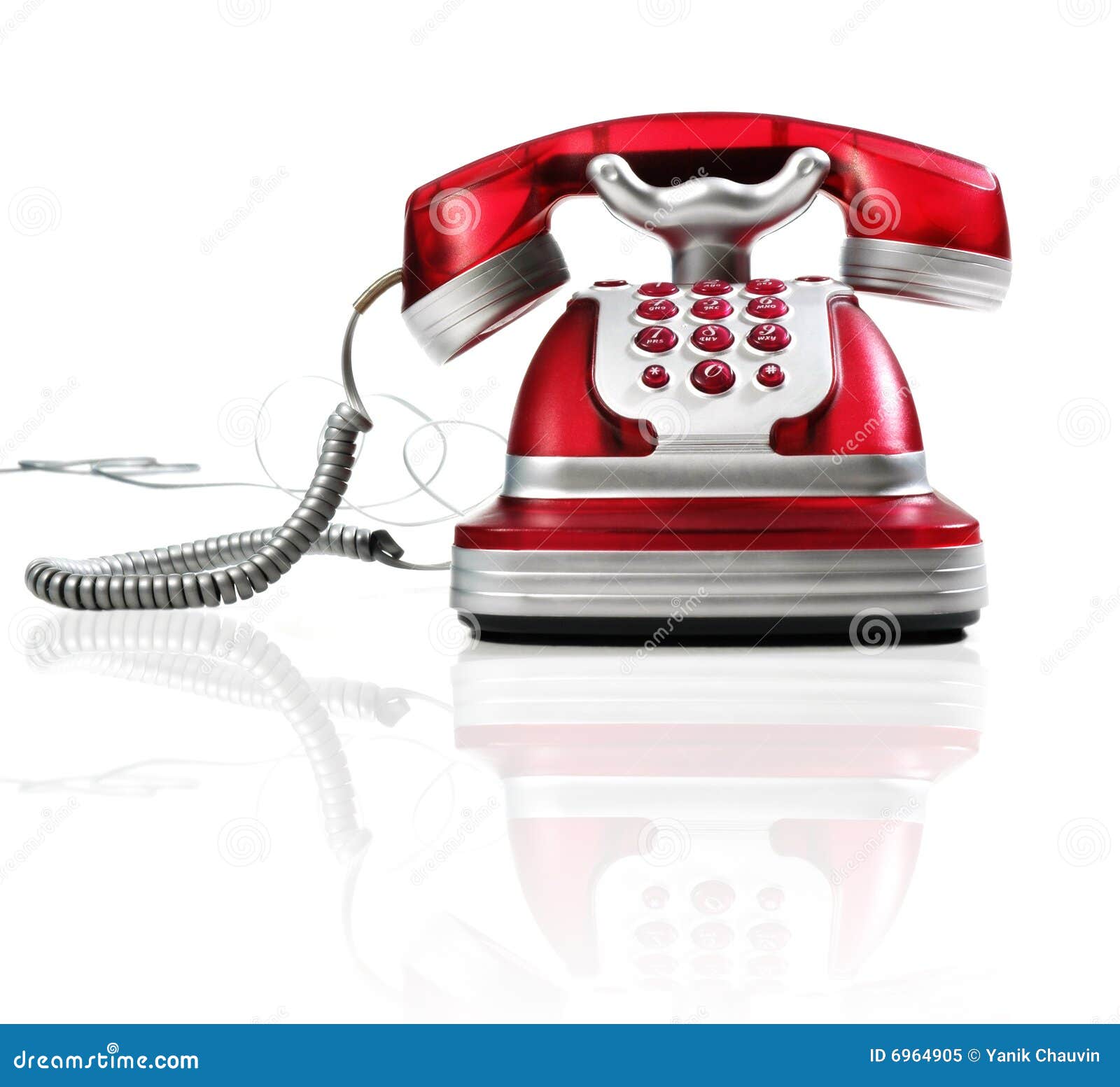 Rotes Telefon stockbild. Bild von warnung, reflexion, notfall - 6964905