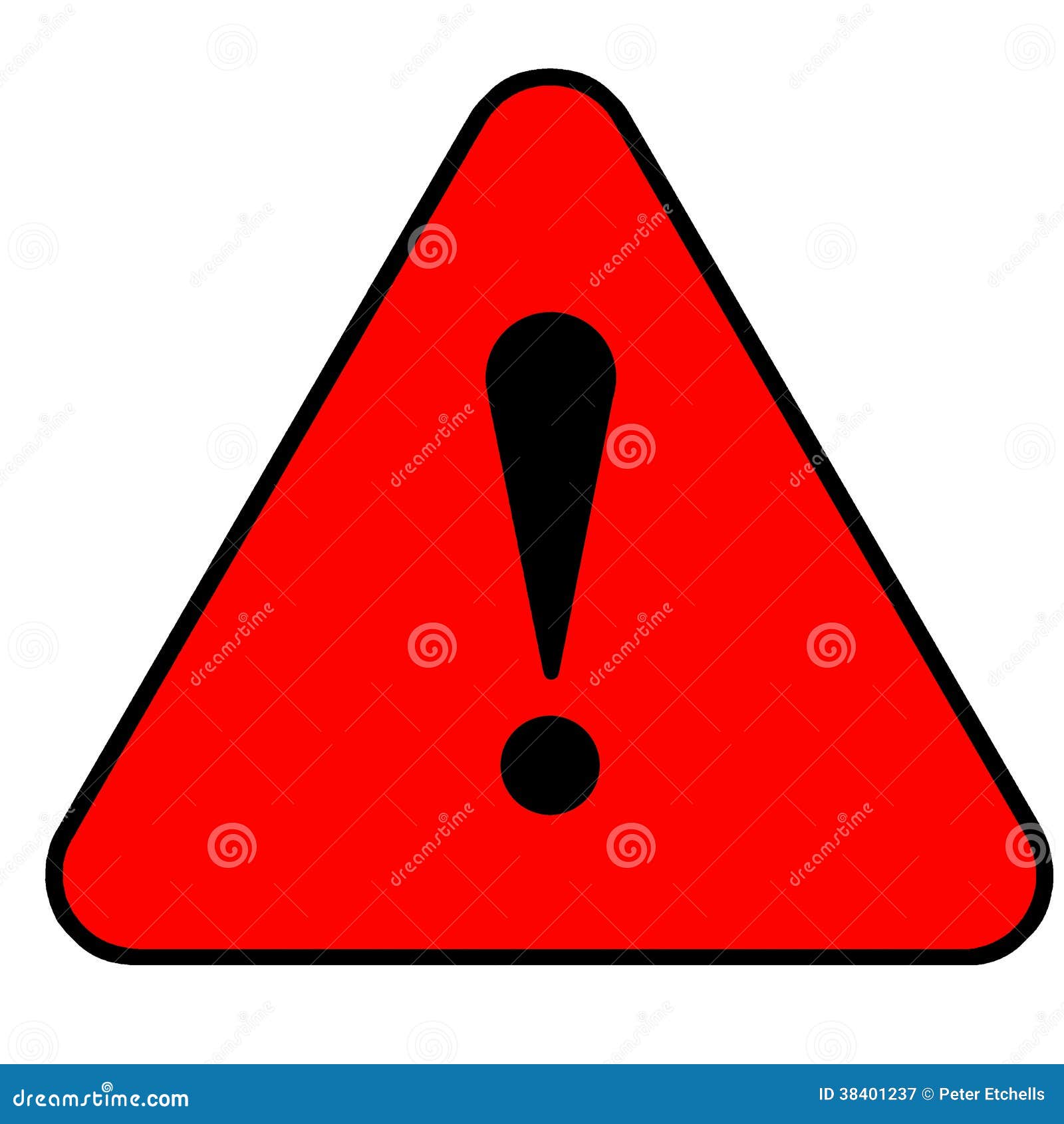 Rotes Warnzeichen vektor abbildung. Illustration von warnung - 38401237
