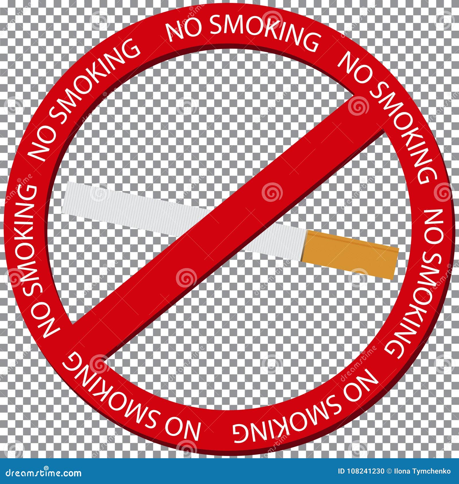 Rotes Zeichen Nichtraucher Mit Flachem Design Der Zigarette Vektor ...