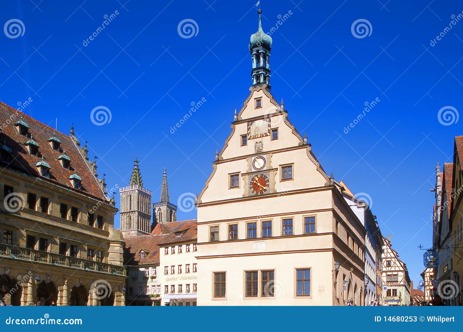 Rothenburg Rathaus stock image. Image of rothenburg, city - 14680253