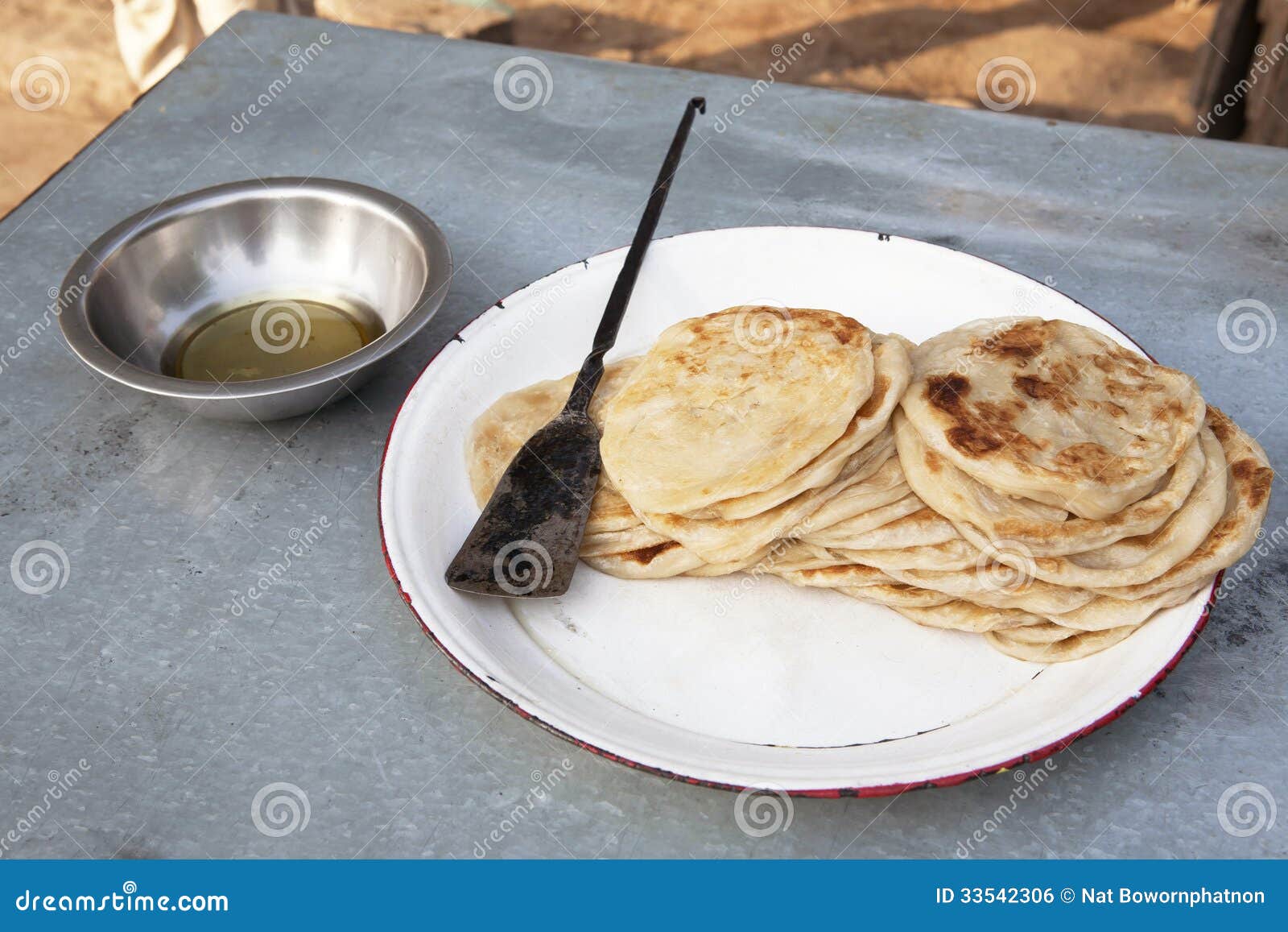 Roti for breakfast stock photo. Image of cuisine, food - 33542306