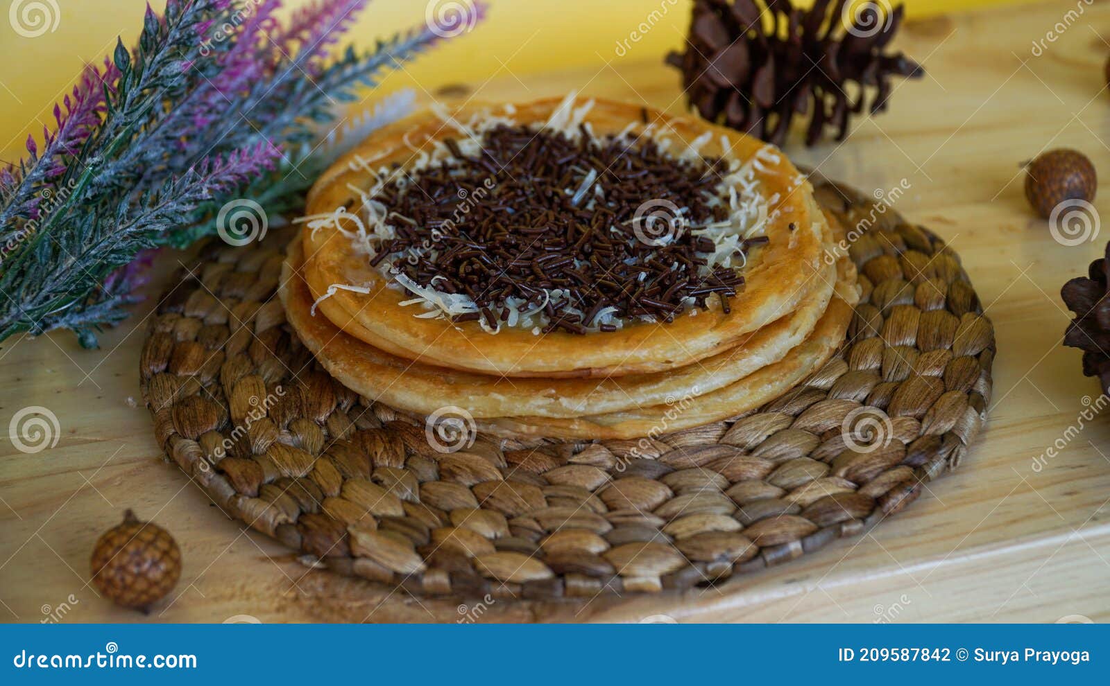 Roti Canai Given a Toping of Misis Ceres Stock Photo - Image of misis ...