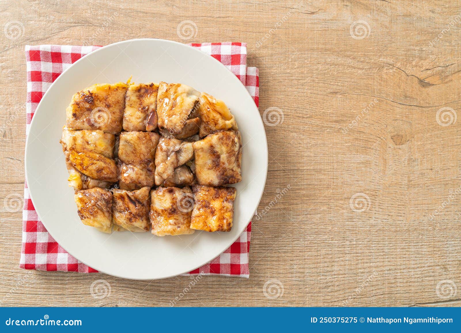 Roti with Egg, Banana and Chocolate Stock Image - Image of crispy ...