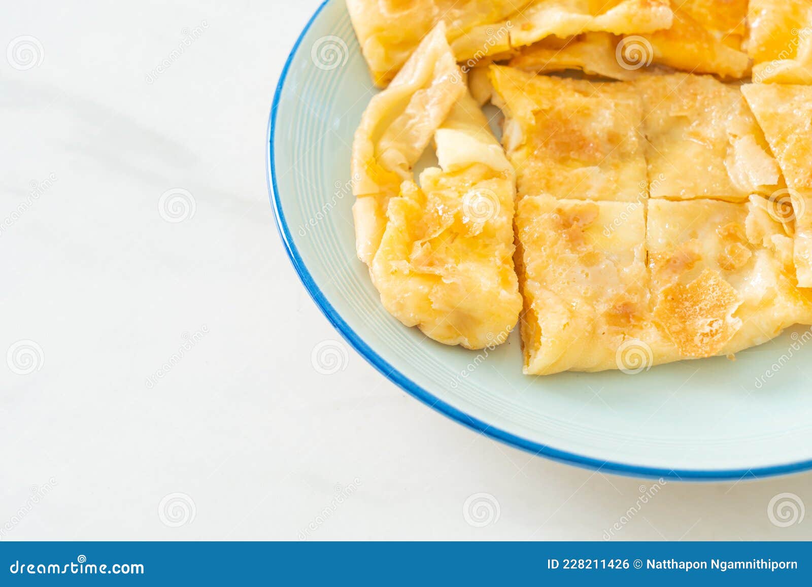 Roti with Egg and Sweetened Condensed Milk Stock Photo - Image of naan ...