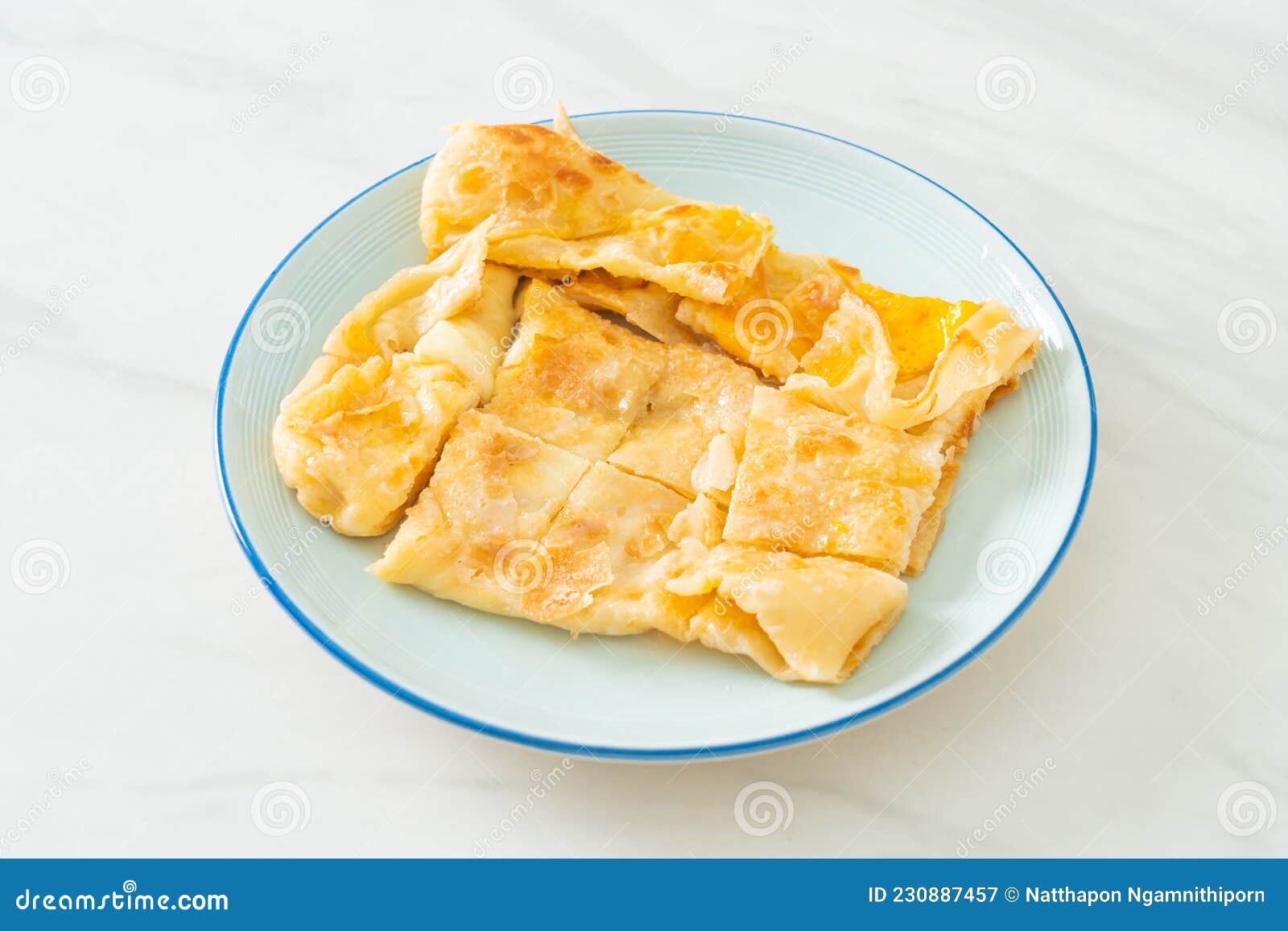 Roti with Egg and Sweetened Condensed Milk Stock Image - Image of bread ...