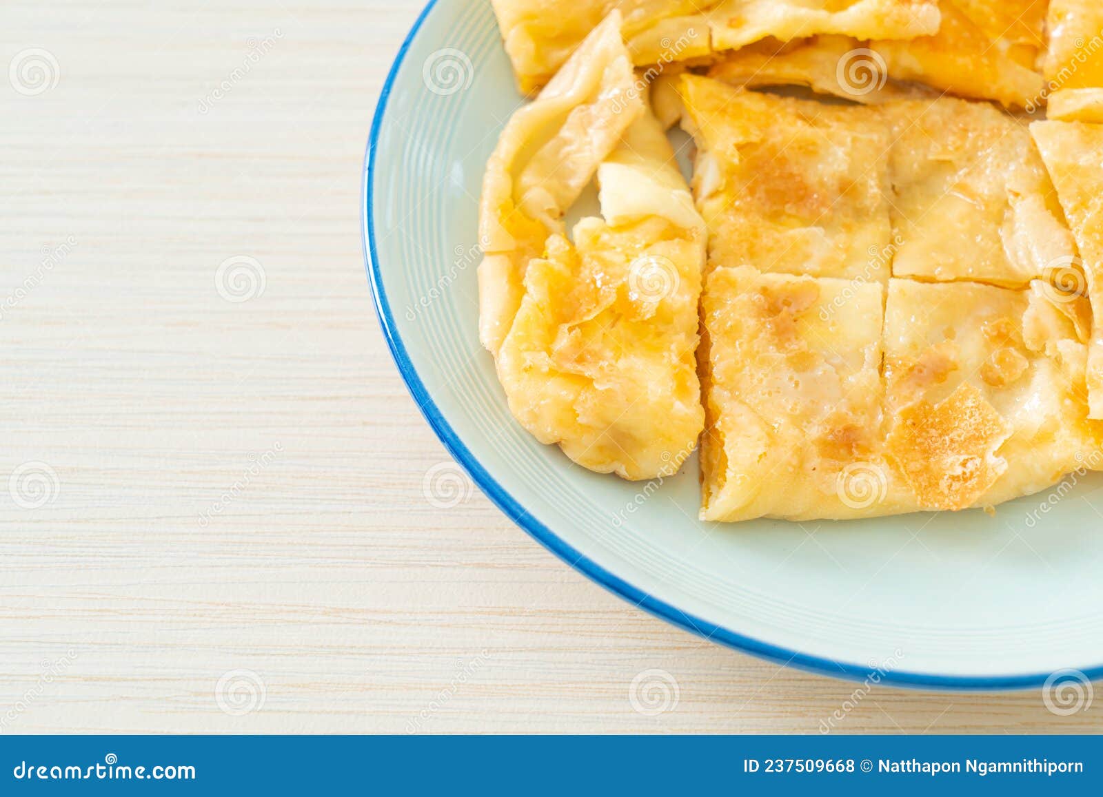 Roti with Egg and Sweetened Condensed Milk Stock Photo - Image of ...