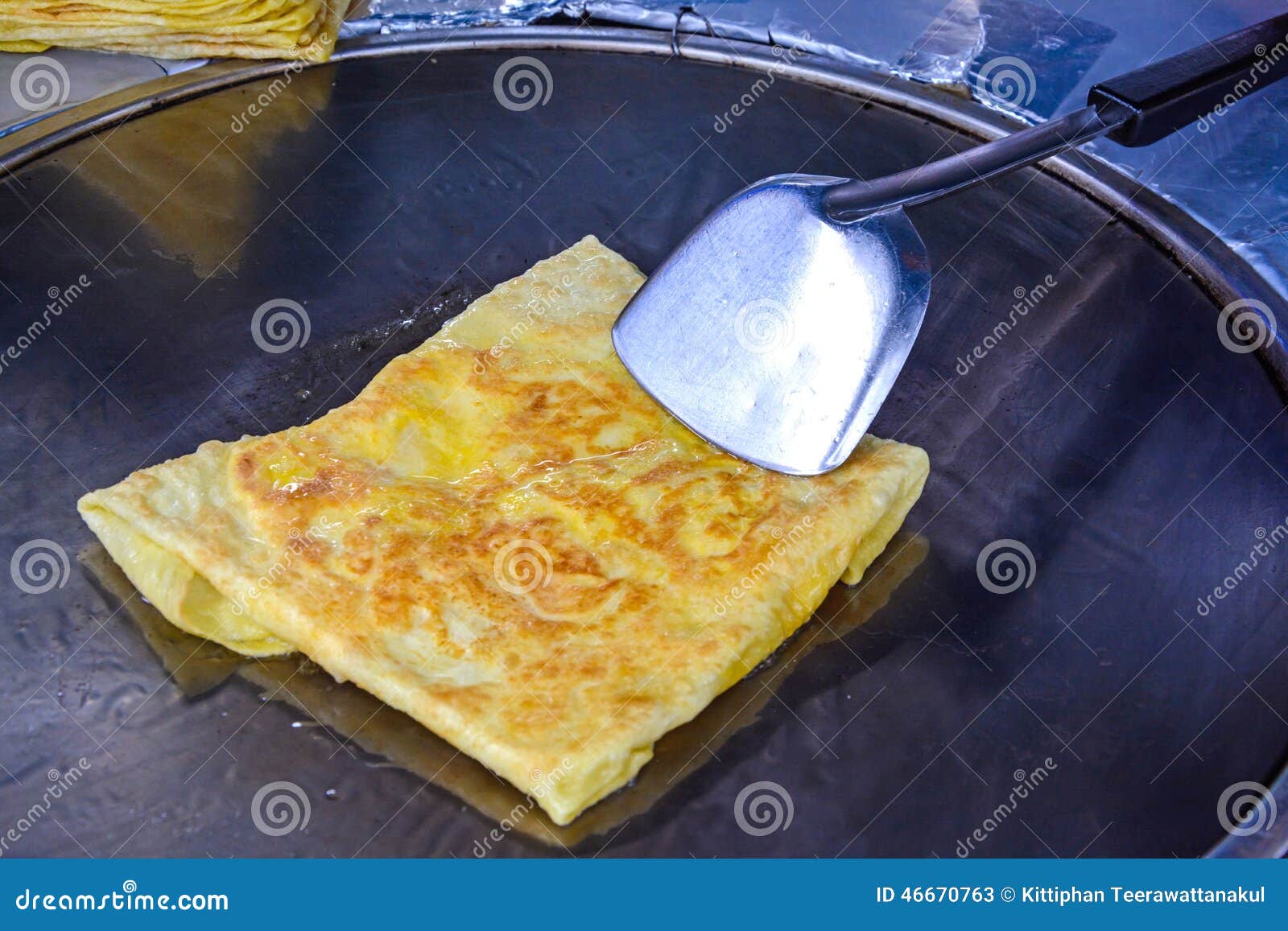Roti frying stock image. Image of butter, knead, cuisine - 46670763