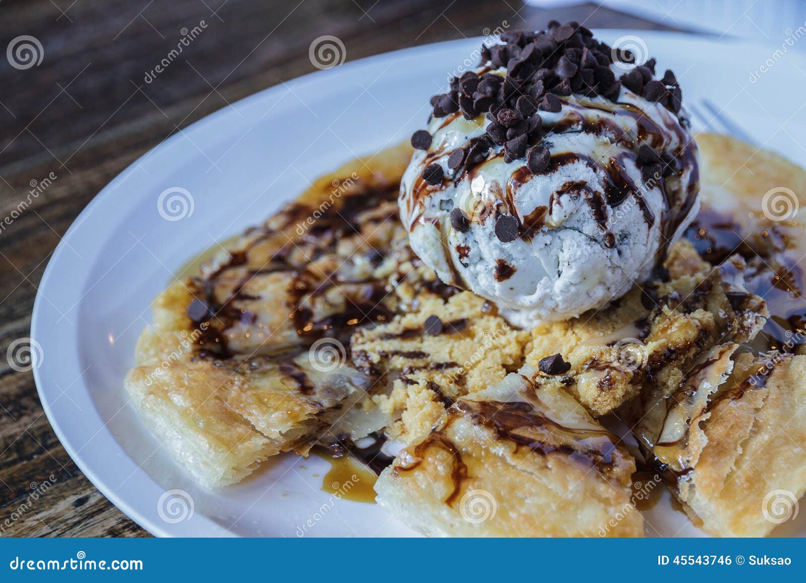 Roti and Ice cream stock photo. Image of asia, kitchen - 45543746