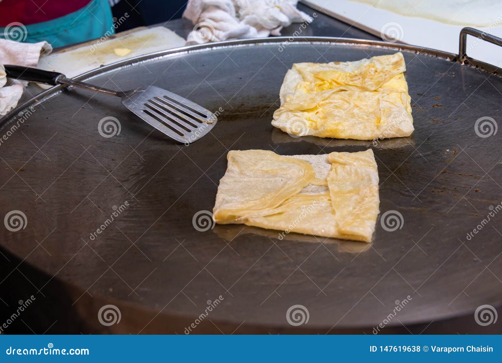 Roti Making, Roti is Fried on the Pan Stock Photo - Image of breakfast ...