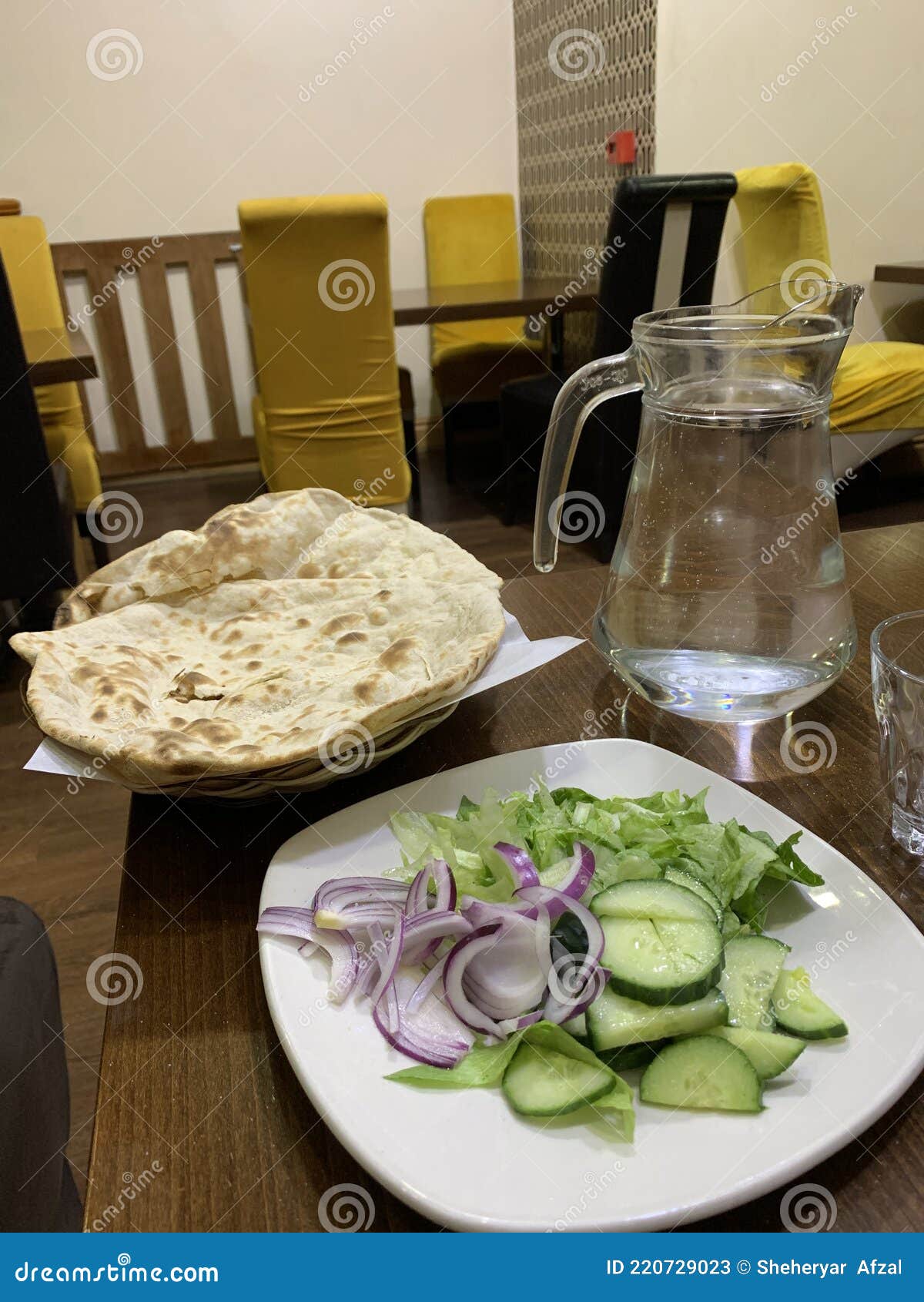 Roti and salad stock image. Image of salads, fresh, bread - 220729023