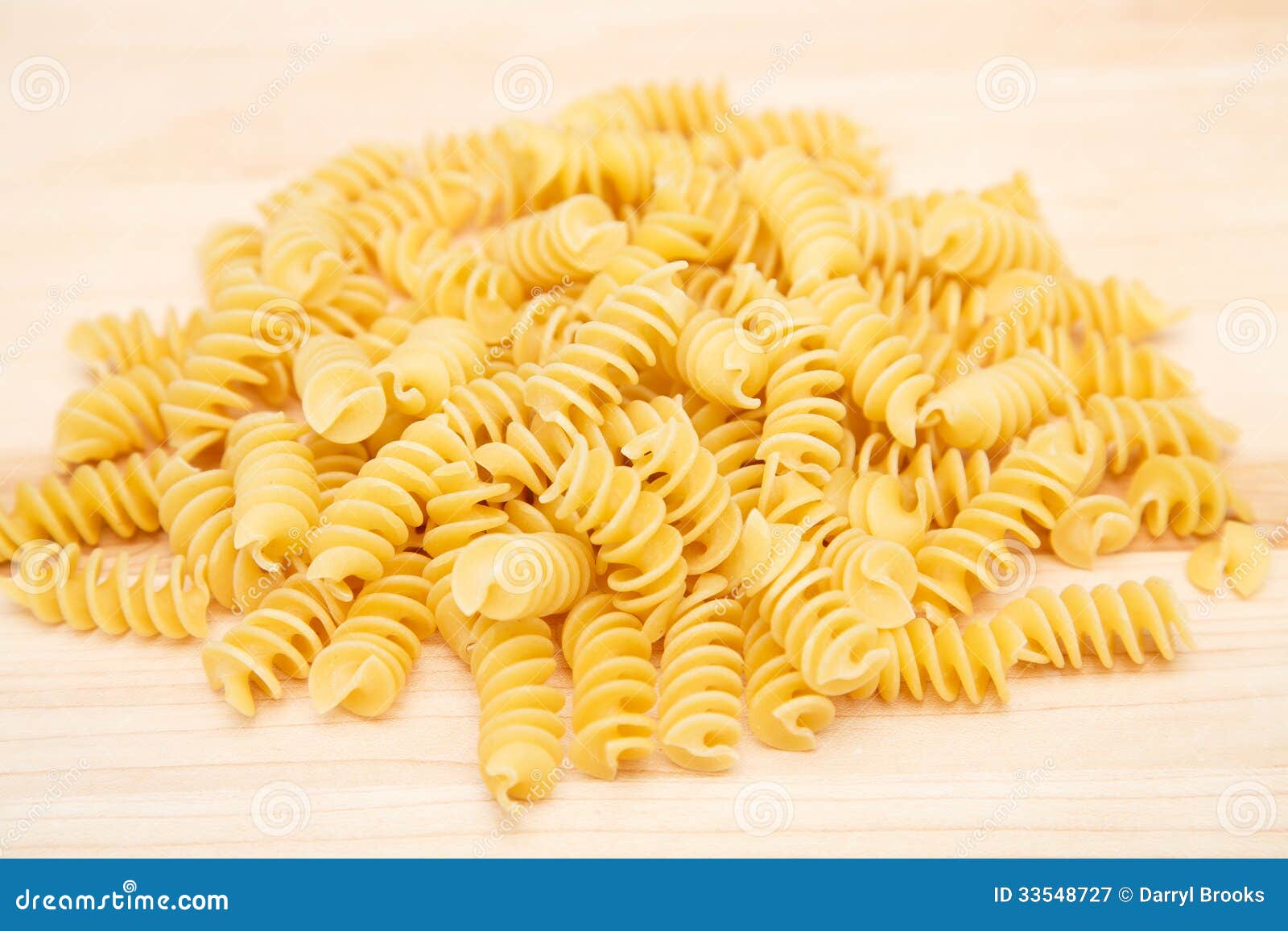 Rotini Pasta stock image. Image of food, wood, dried - 33548727
