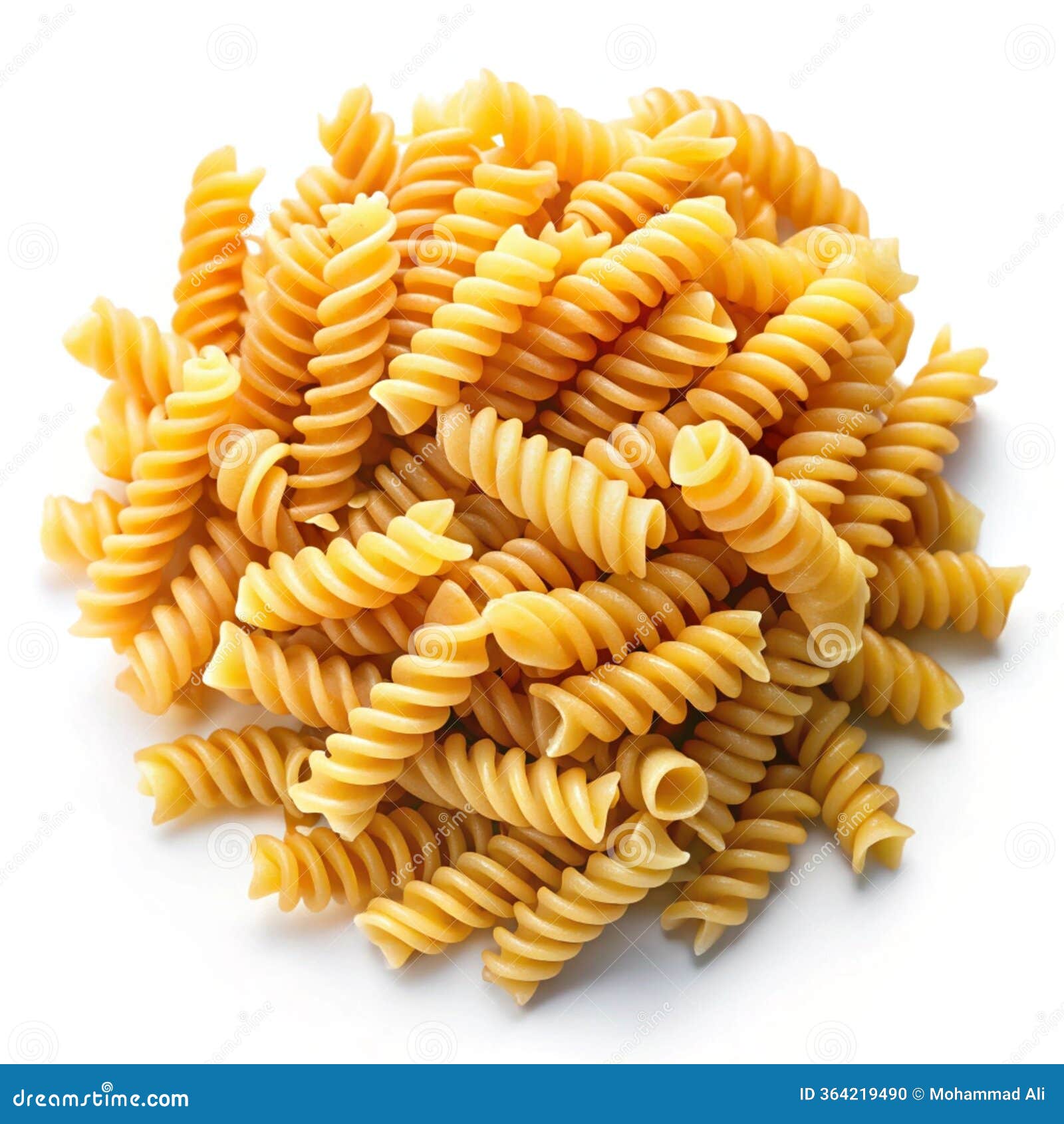 Rotini Pasta Splashing Into Water On White Background Stock Photo ...