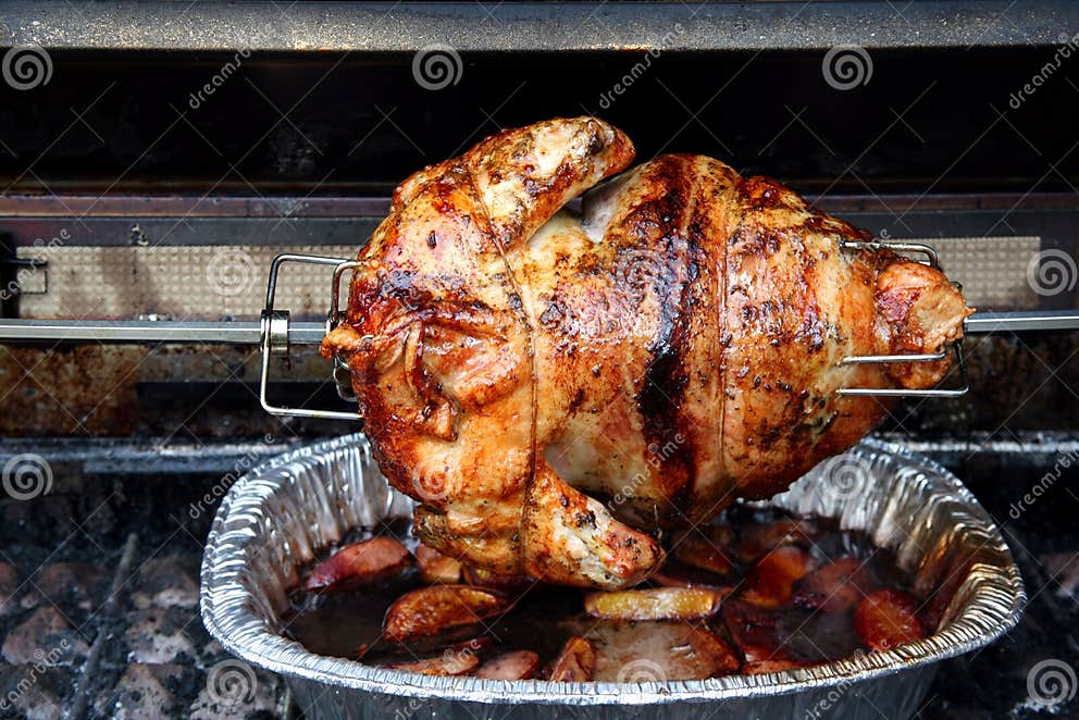 Rotisserie turkey stock photo. Image of meat, crisp, american - 1560742